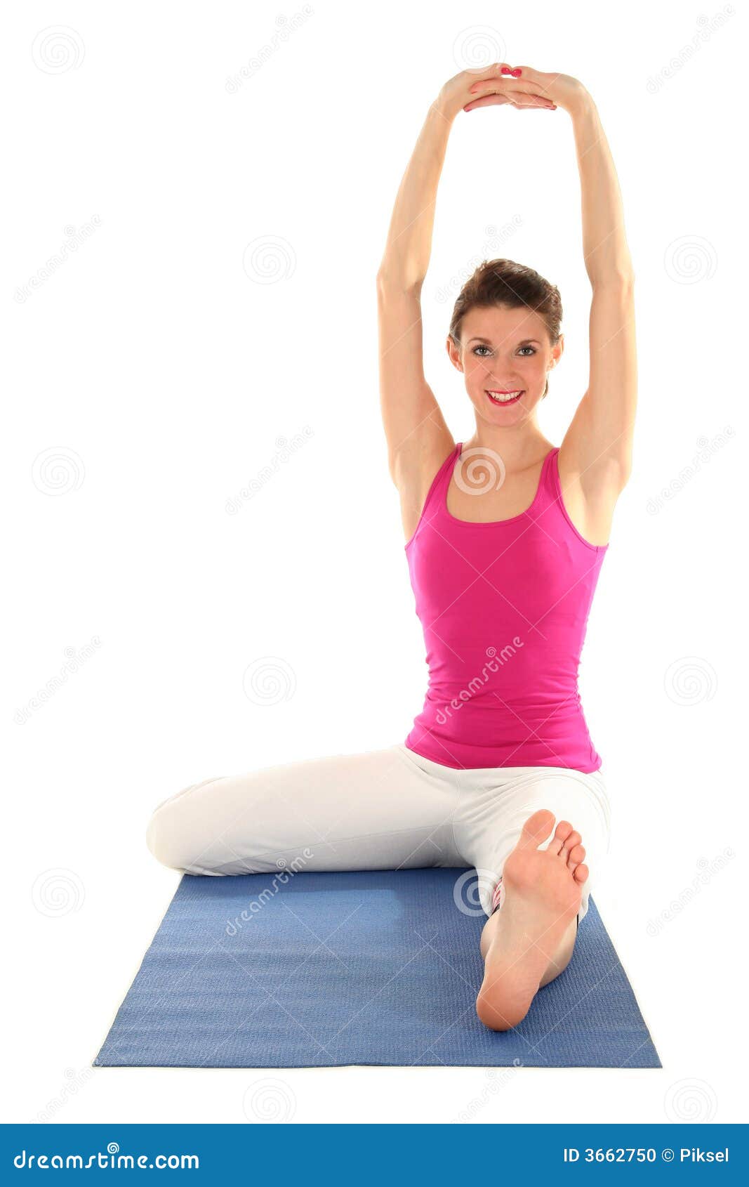 Woman Stretching stock photo. Image of relax, action, position - 3662750