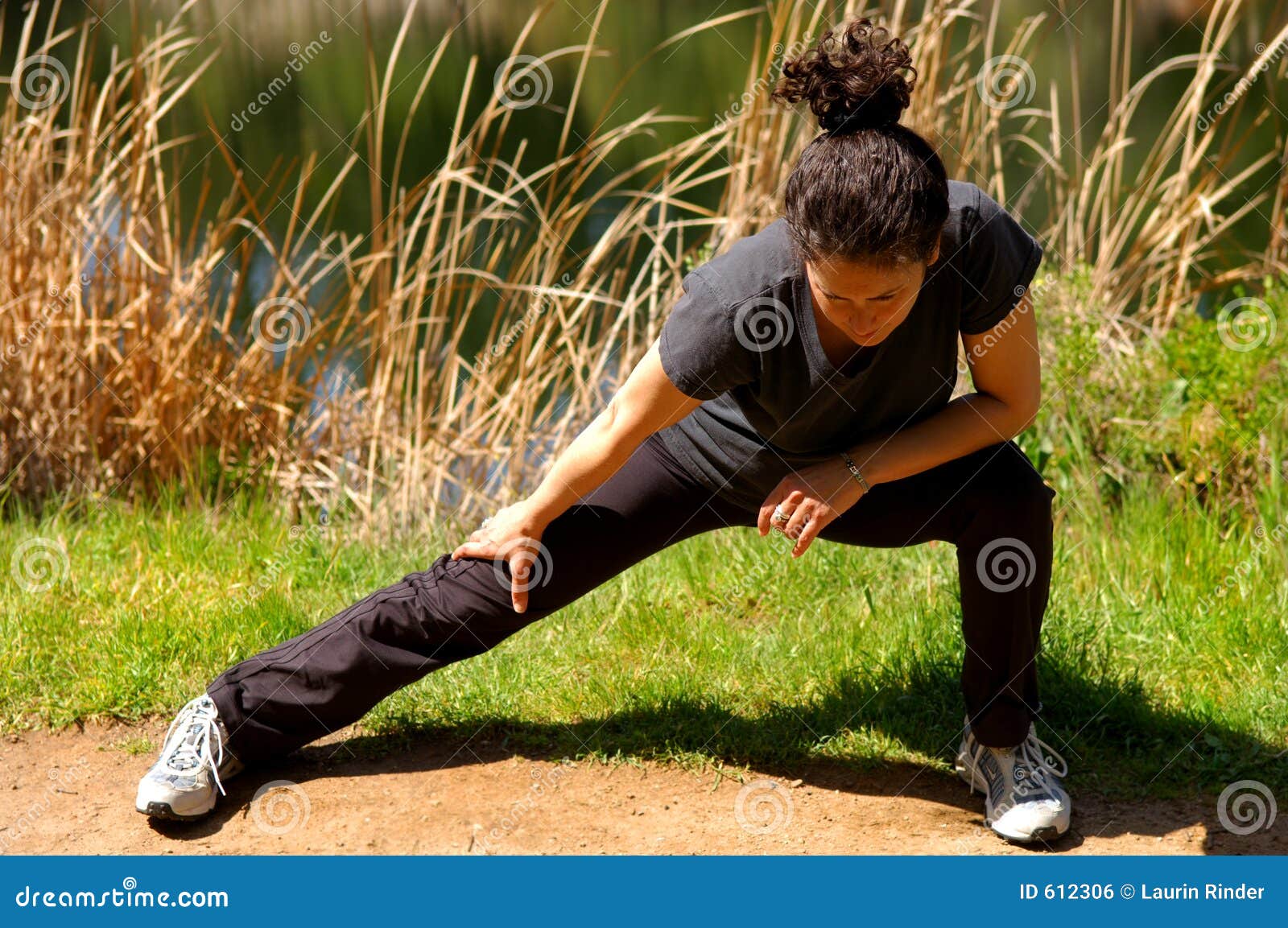 Woman Stretching stock photo. Image of beautiful, posing - 612306