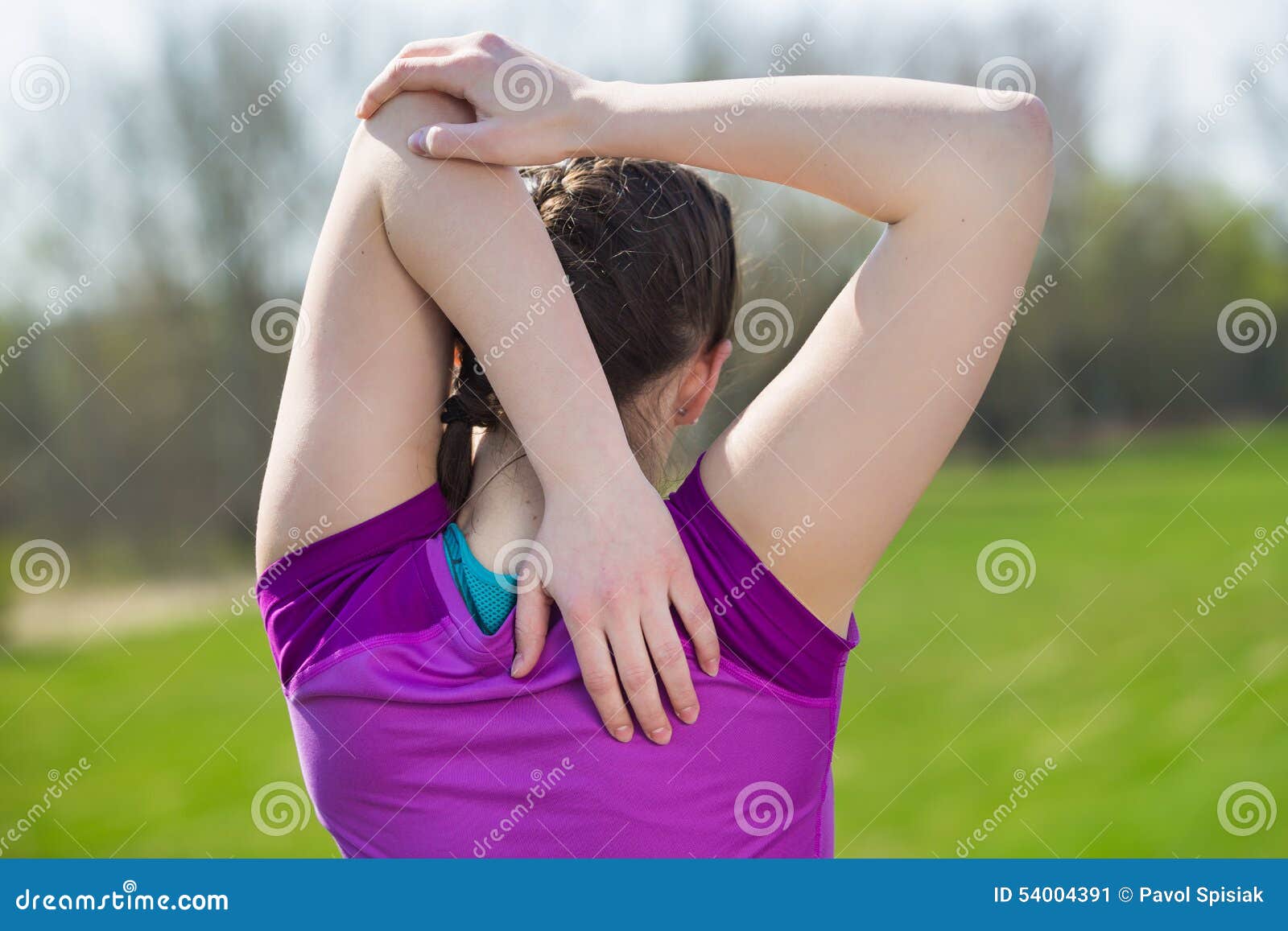Woman Stretching with Hands . Stock Image - Image of girl, gymnastic ...