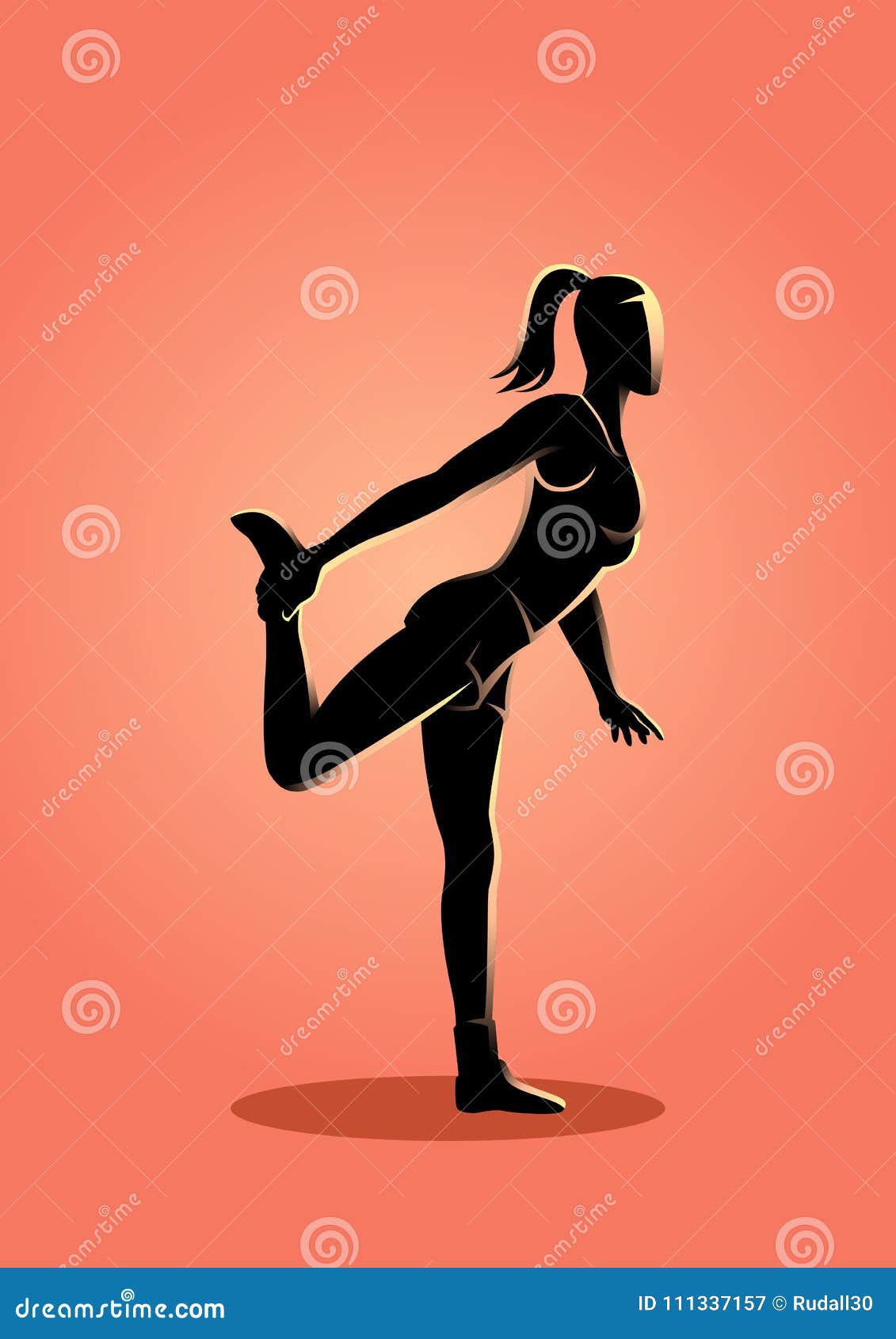 Woman Stretching Her Neck Arms And Shoulders Hand Vector