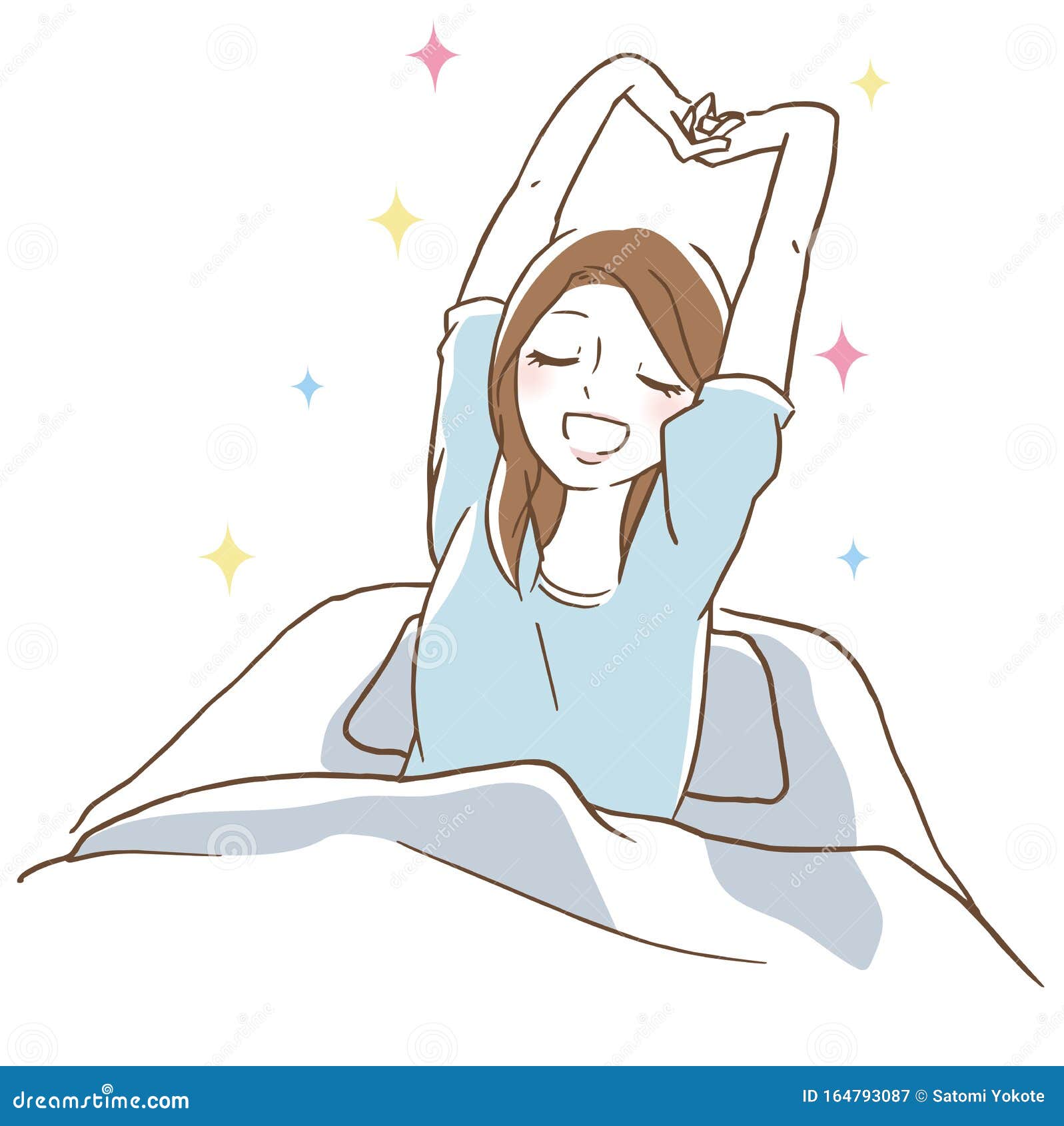 Woman Stretching Illustration Stock Vector - Illustration of hand ...