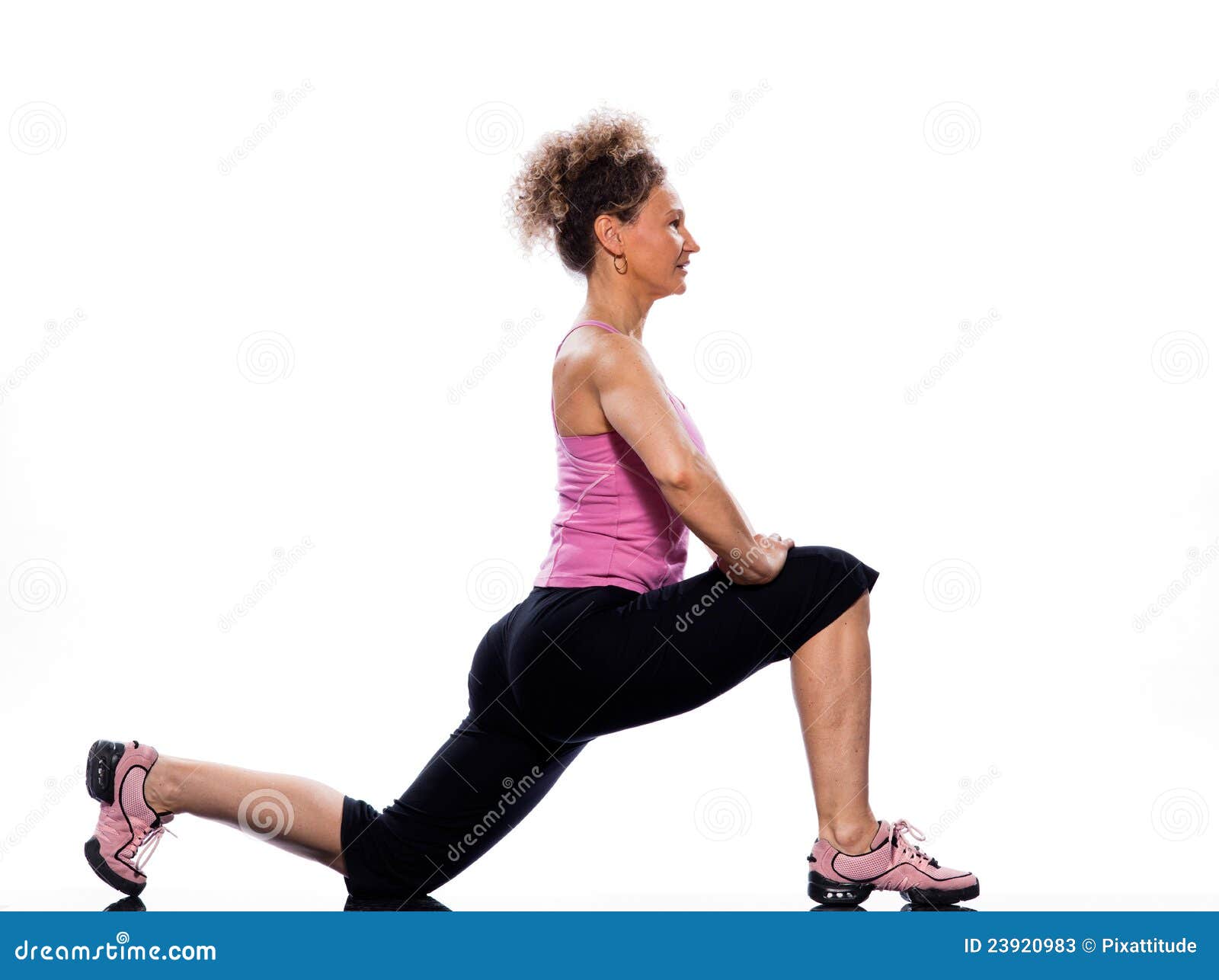 Woman stretching posture stock image. Image of position - 23920983