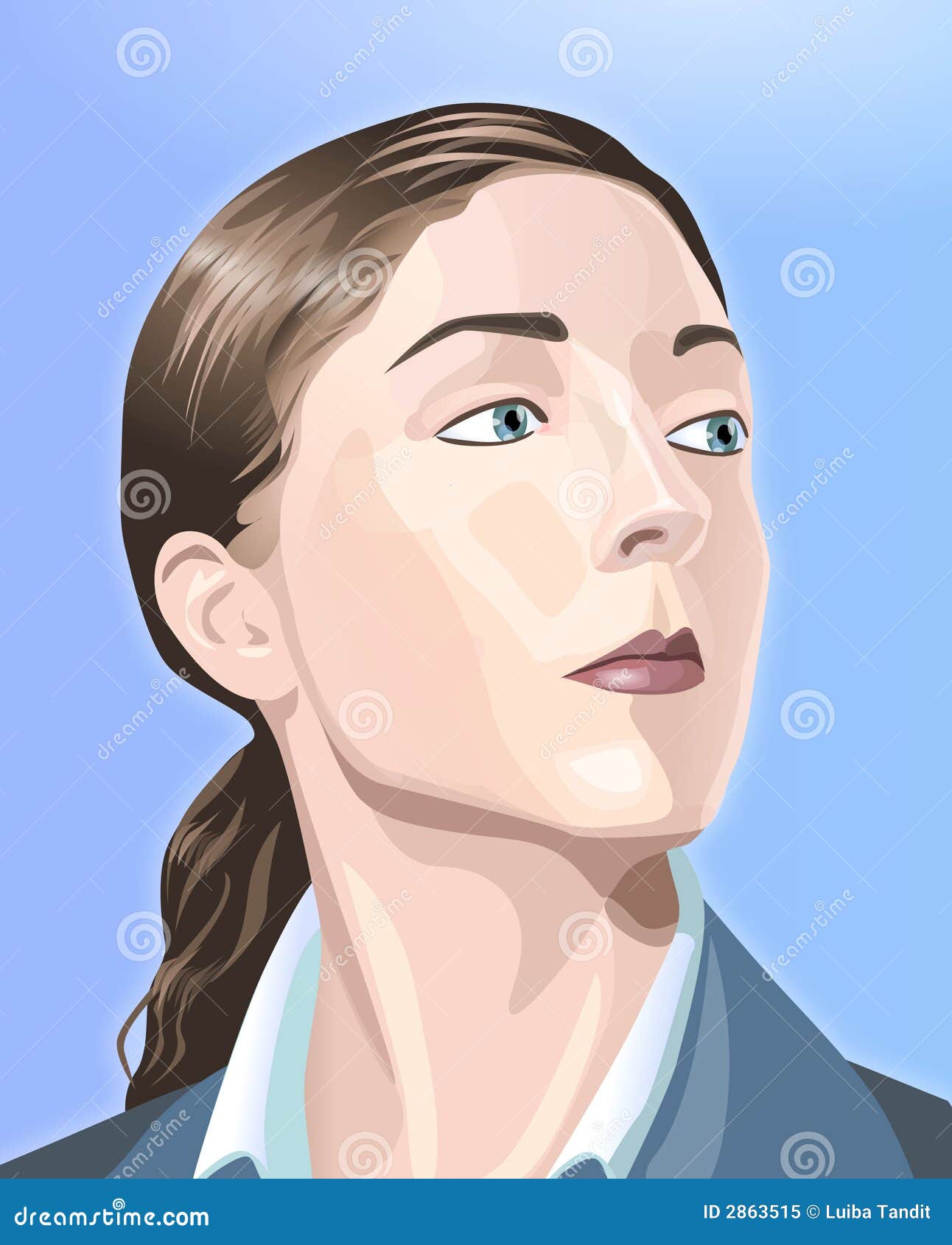 Woman strict stock vector. Illustration of realistic, aspirant - 2863515