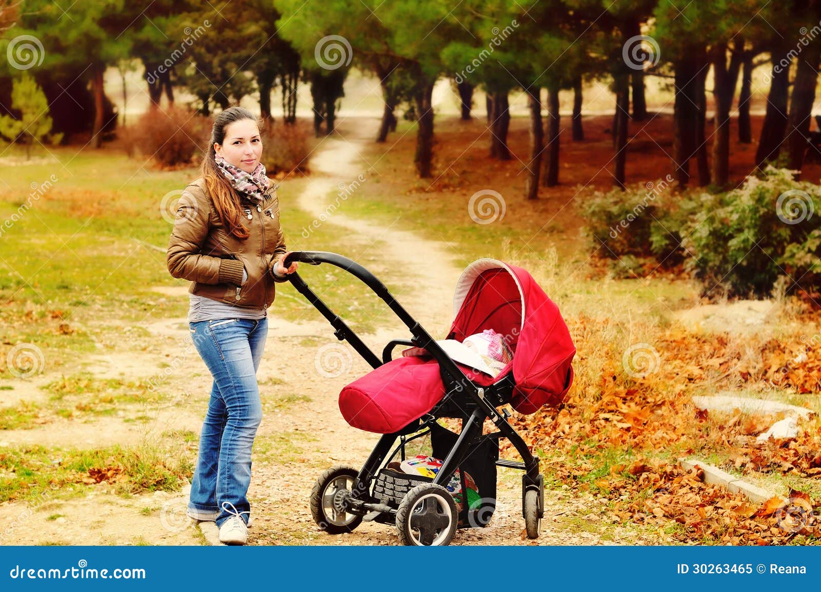 Woman with stroller stock image. Image of concept, leisure - 30263465