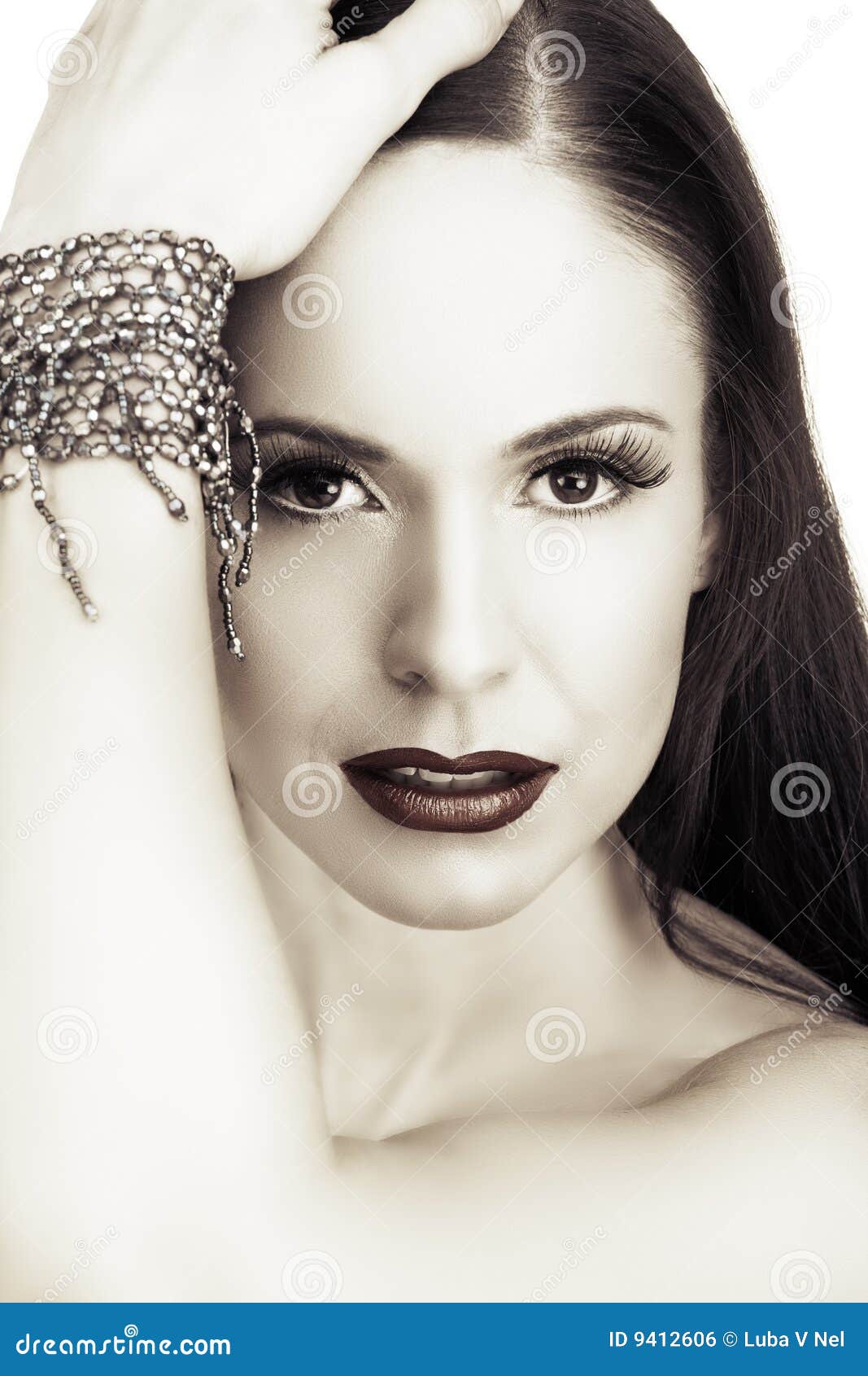 Woman with strong arm stock photo. Image of confident - 9412606