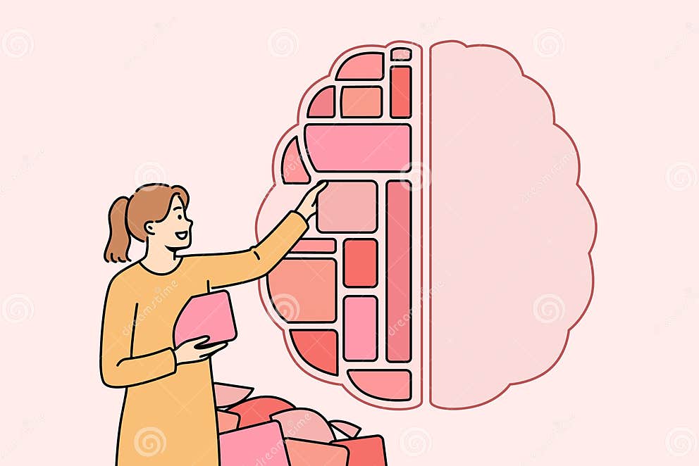 Woman Structures Knowledge in Form of Blocks Inside Brain To Improve ...