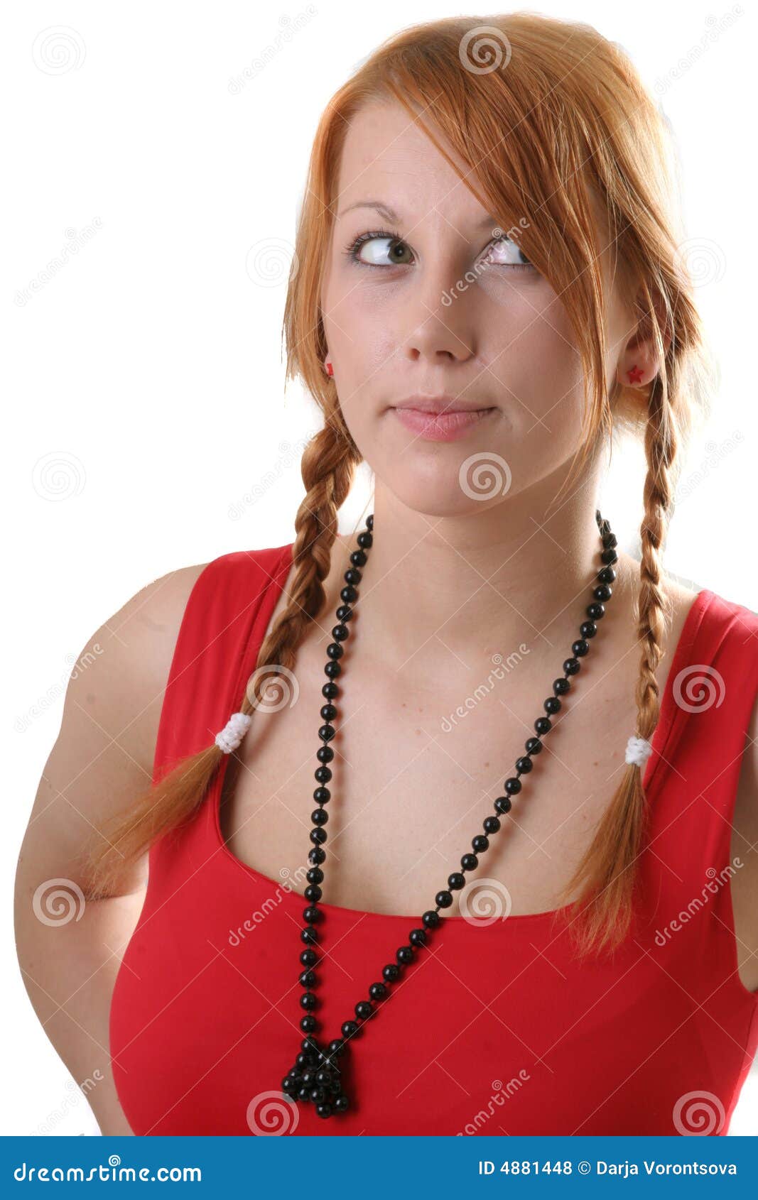 Woman student in red stock photo. Image of headed, female - 4881448