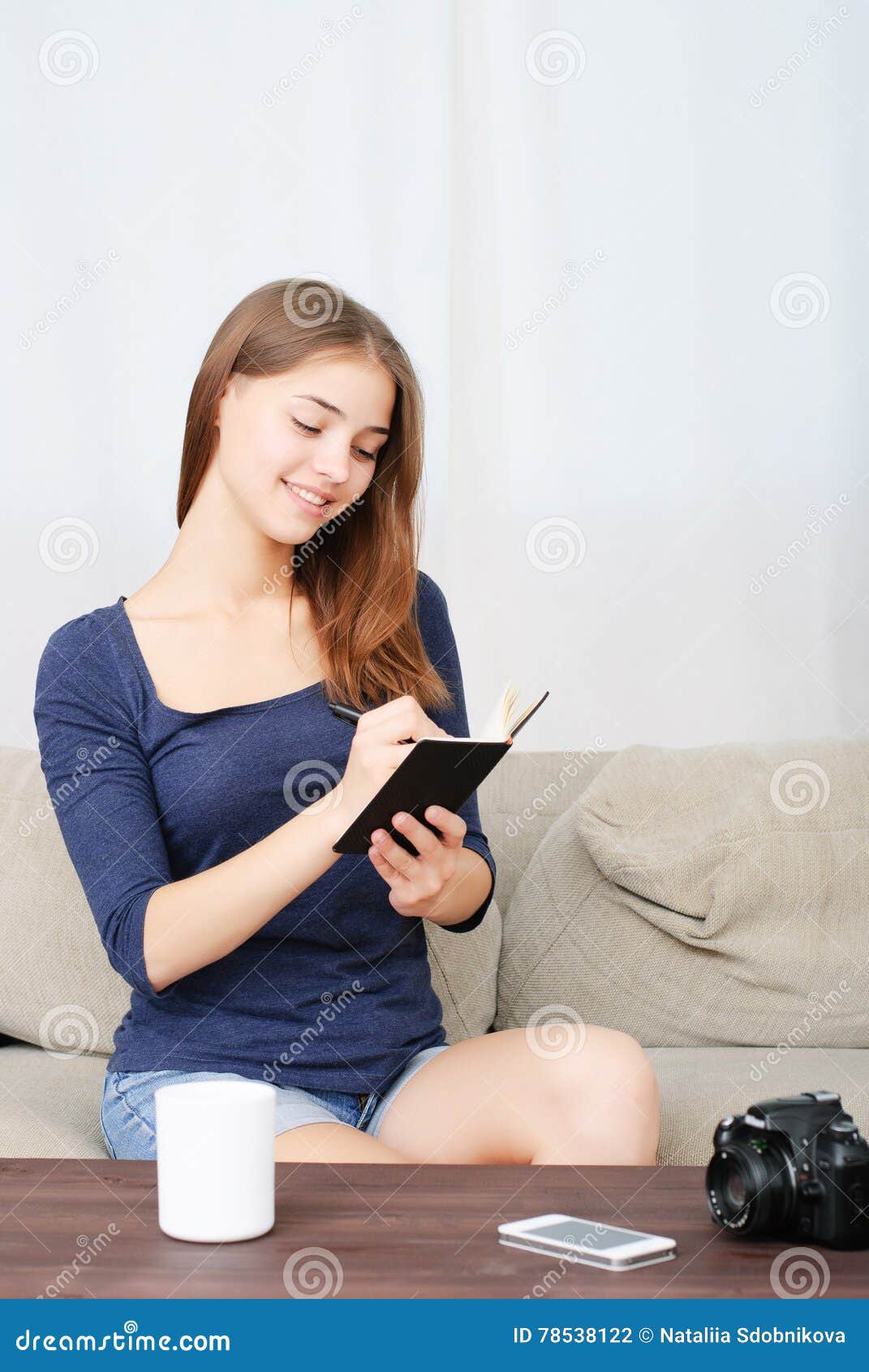 Woman Student Sitting Thinking while Studying Stock Photo - Image of ...