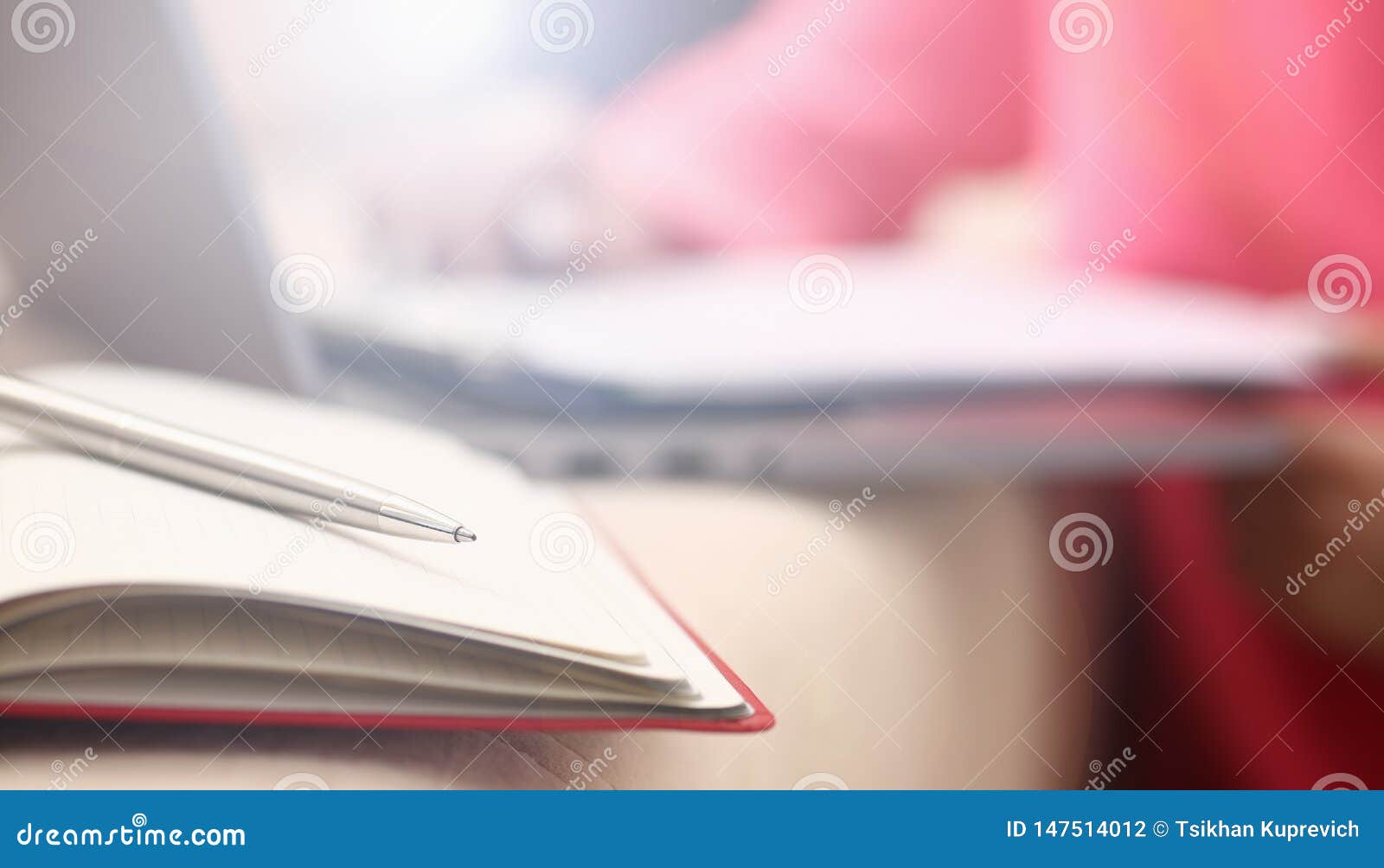 Woman Study Hard Write Down Information To Notebook Stock Photo - Image ...
