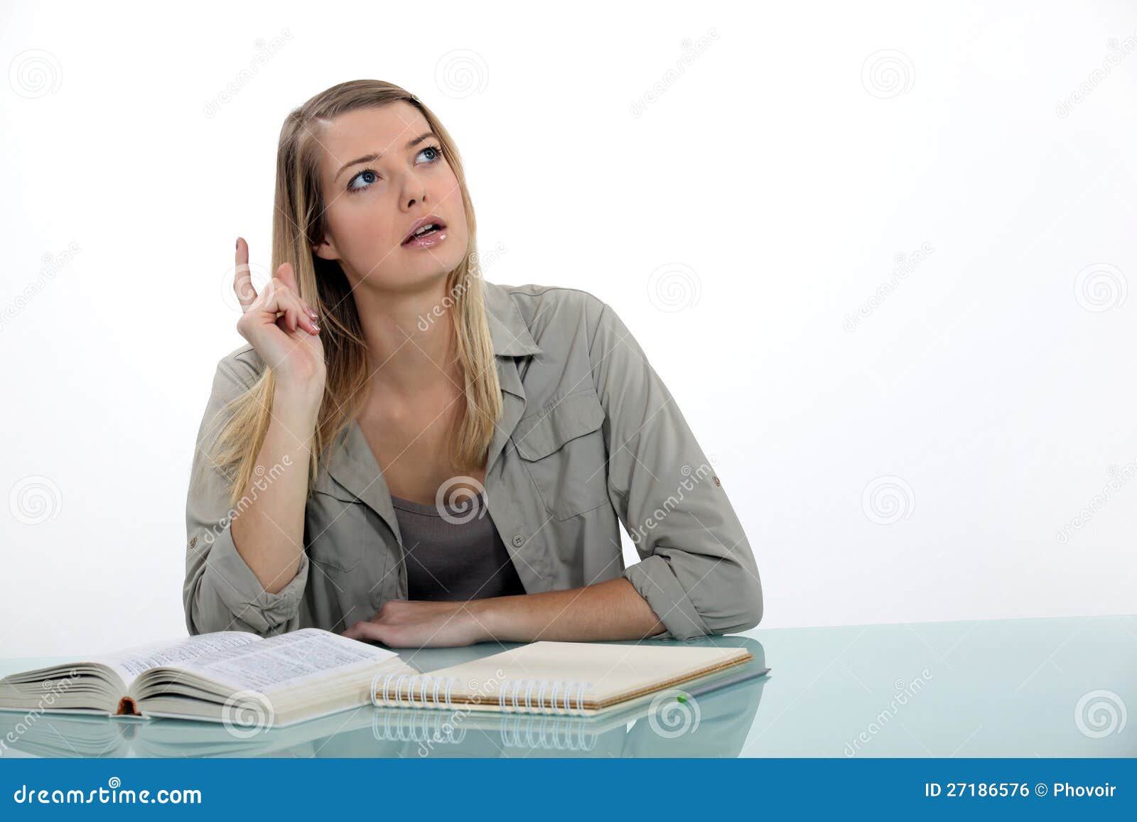 Woman studying stock photo. Image of beautiful, curiosity - 27186576