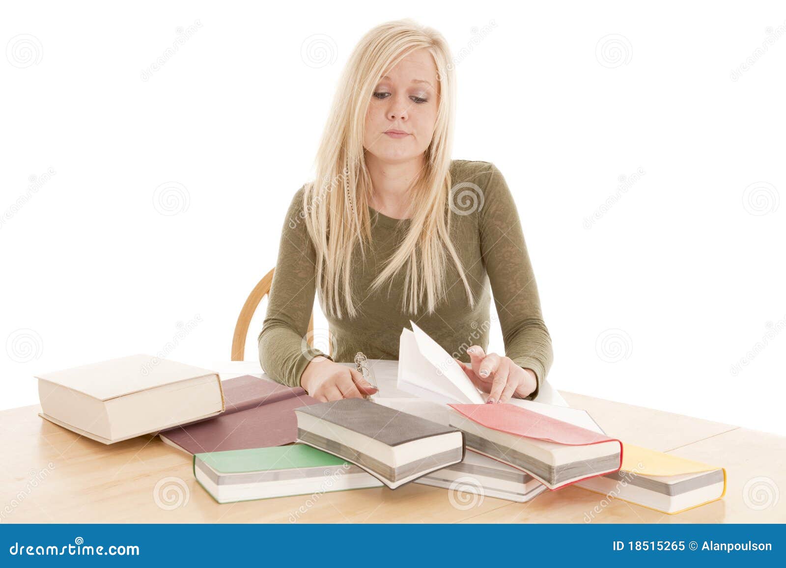 Woman studying serious stock image. Image of beauty, hair - 18515265