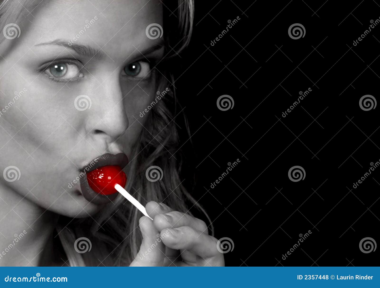 Woman Sucks Lollipop stock photo. Image of summer, female - 2357448