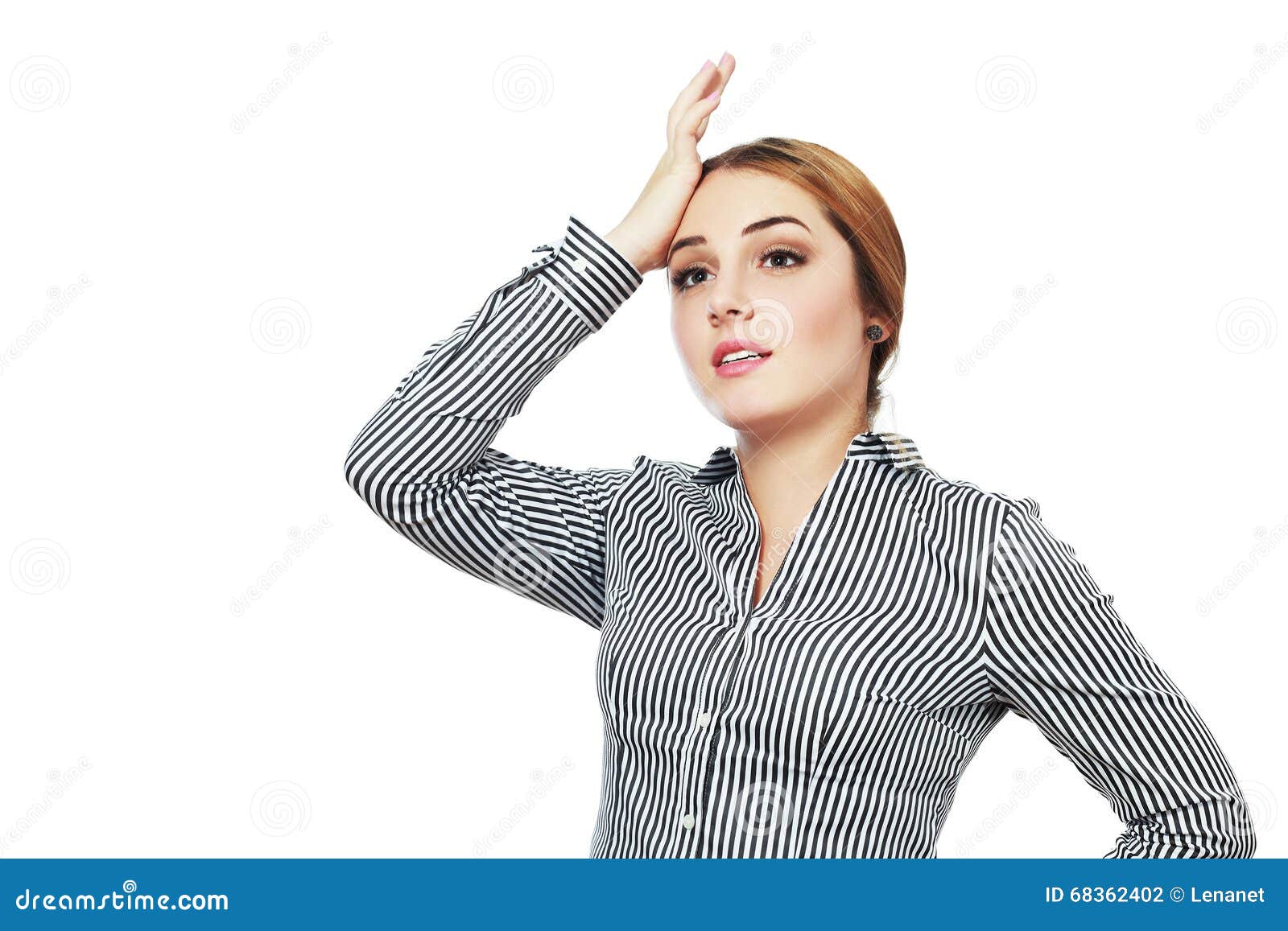 Woman suddenly remember stock photo. Image of anxiety - 68362402