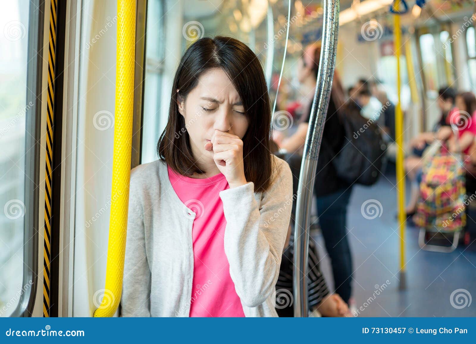 Woman suffer from cough stock image. Image of sick, sickness - 73130457