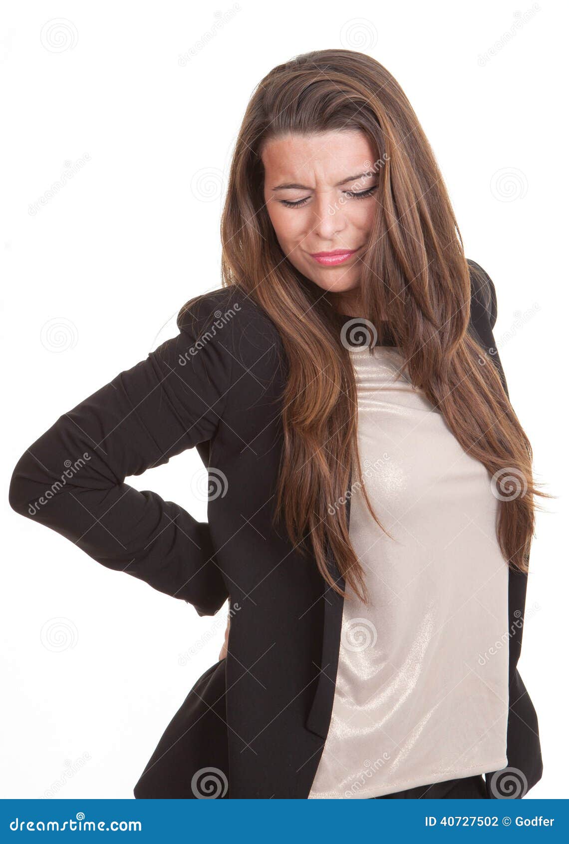 Woman Suffering Back Ache or Pain Stock Photo - Image of muscle ...