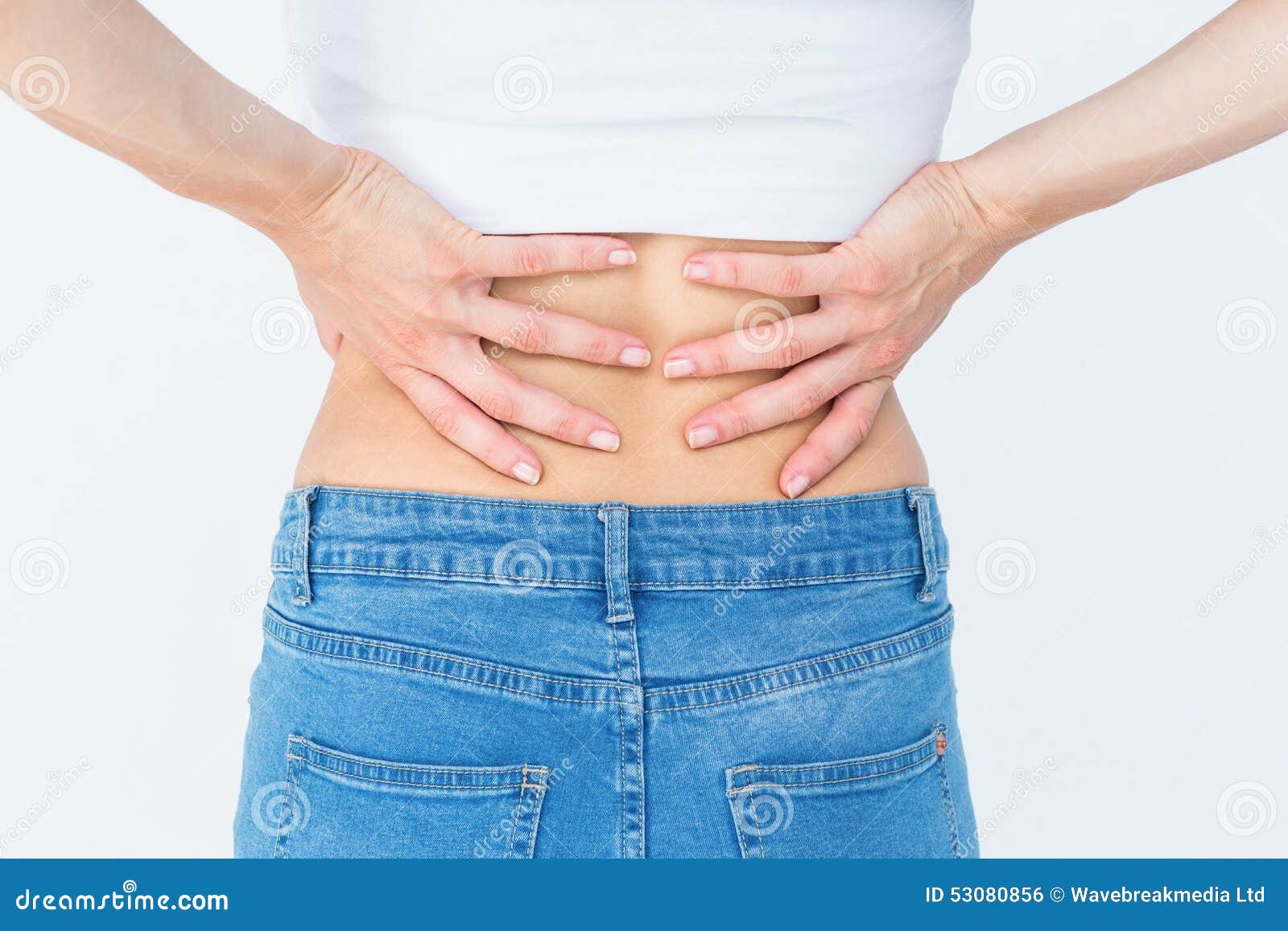 Woman Suffering from Back Pain Stock Photo - Image of backache, aching ...