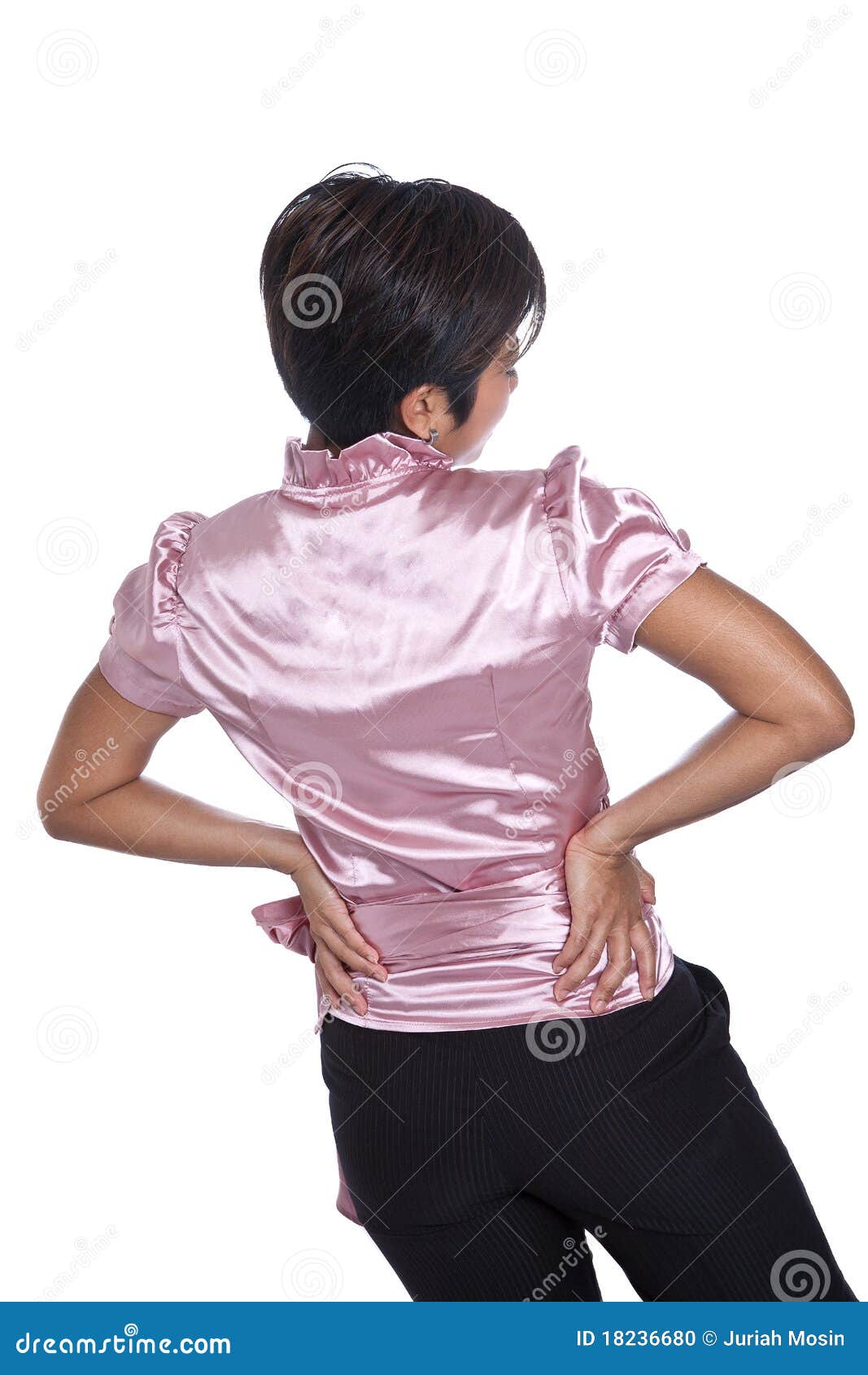 Woman Suffering from Backache Stock Photo - Image of office, health ...