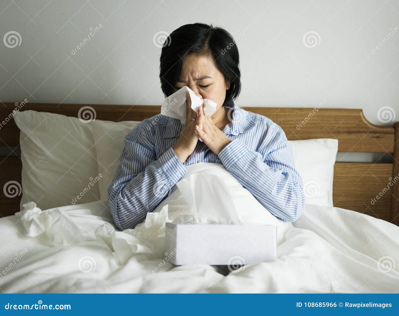 A Woman Suffering from Cold Stock Photo - Image of sick, relax: 108685966