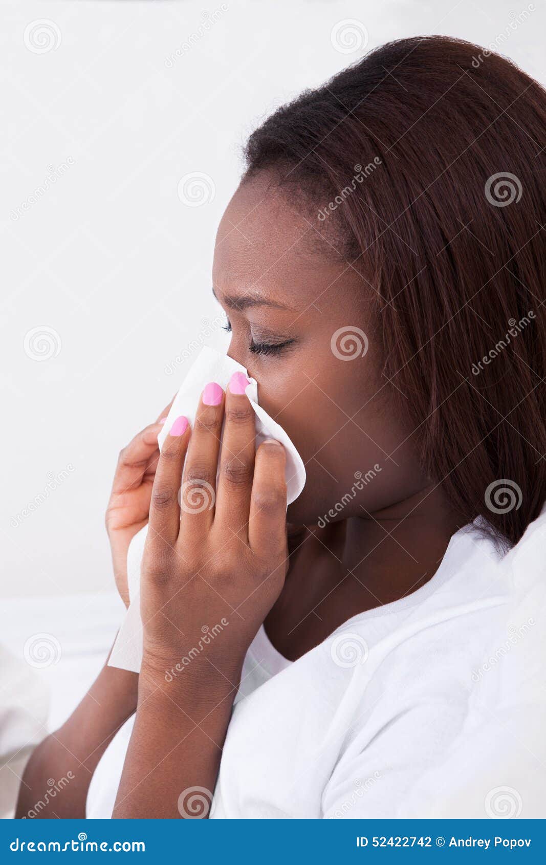 Woman Suffering from Cold at Home Stock Photo - Image of allergy ...