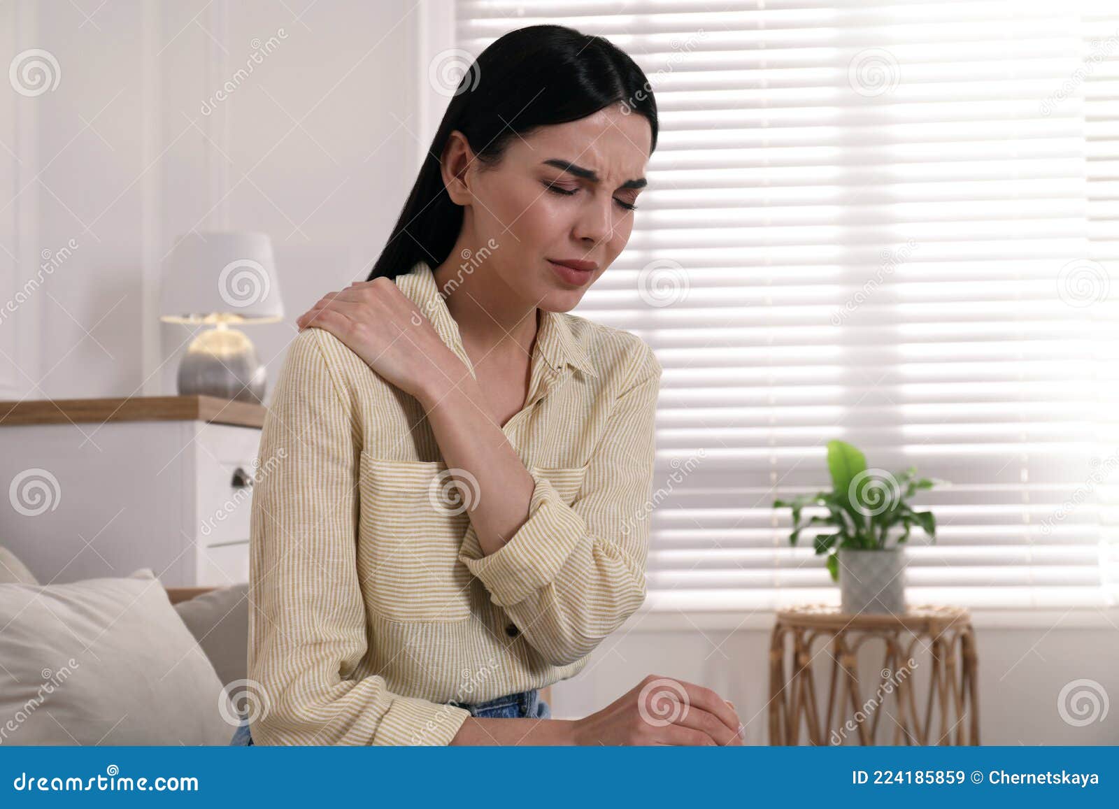Woman Suffering from Shoulder Pain Stock Image - Image of medical ...