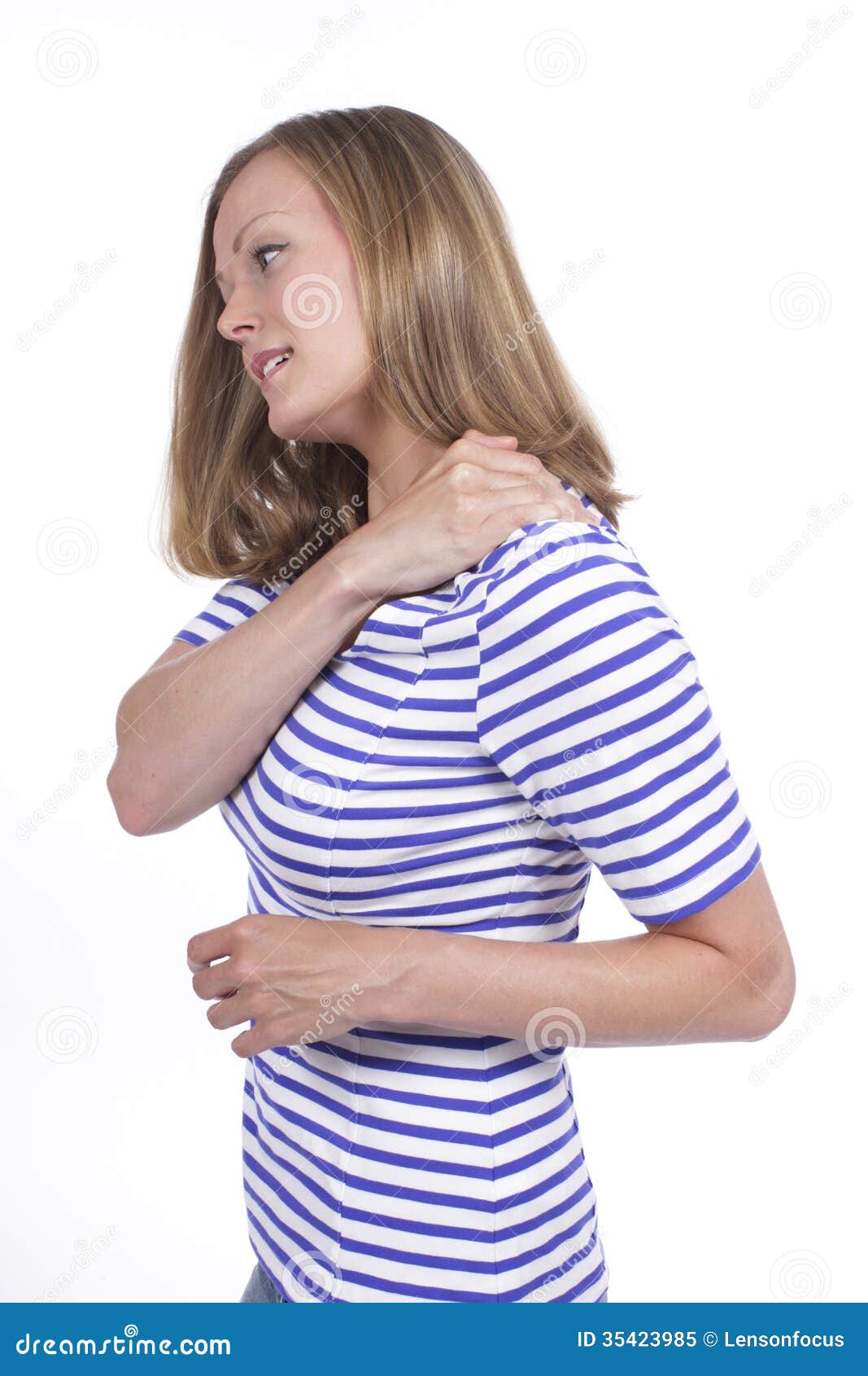 Woman Suffering from Shoulder Pain Stock Image - Image of stenosis ...