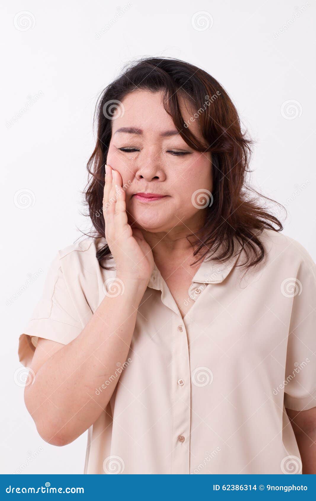 Woman Suffering from Toothache Stock Photo - Image of illness, hair ...