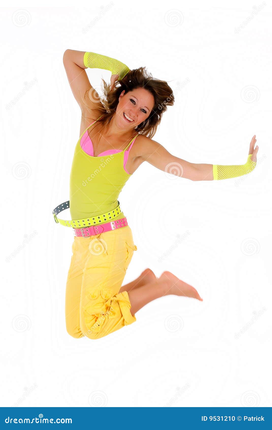 Woman summer clothing jump stock photo. Image of happiness - 9531210