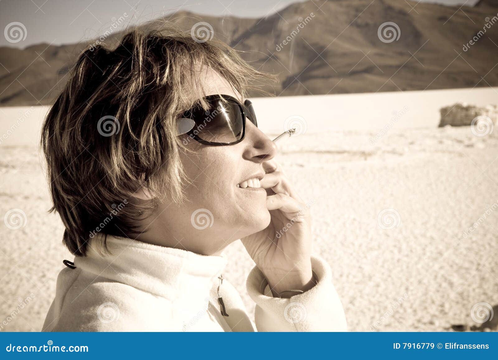 Woman in sun stock image. Image of smoking, person, bolivia - 7916779