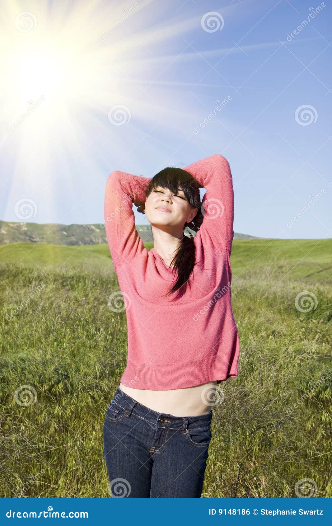 Woman sun stock photo. Image of elegance, relax, female - 9148186