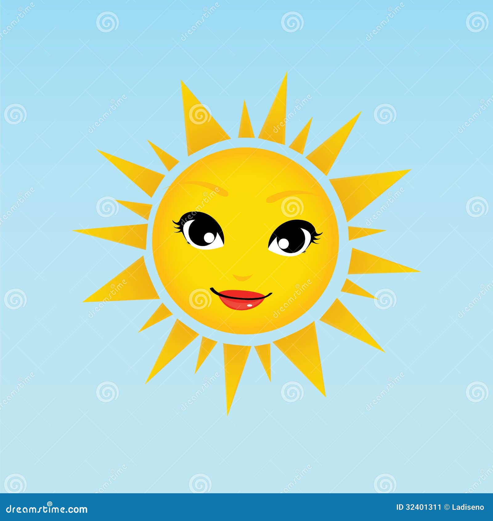 Woman sun stock vector. Illustration of abstract, star - 32401311