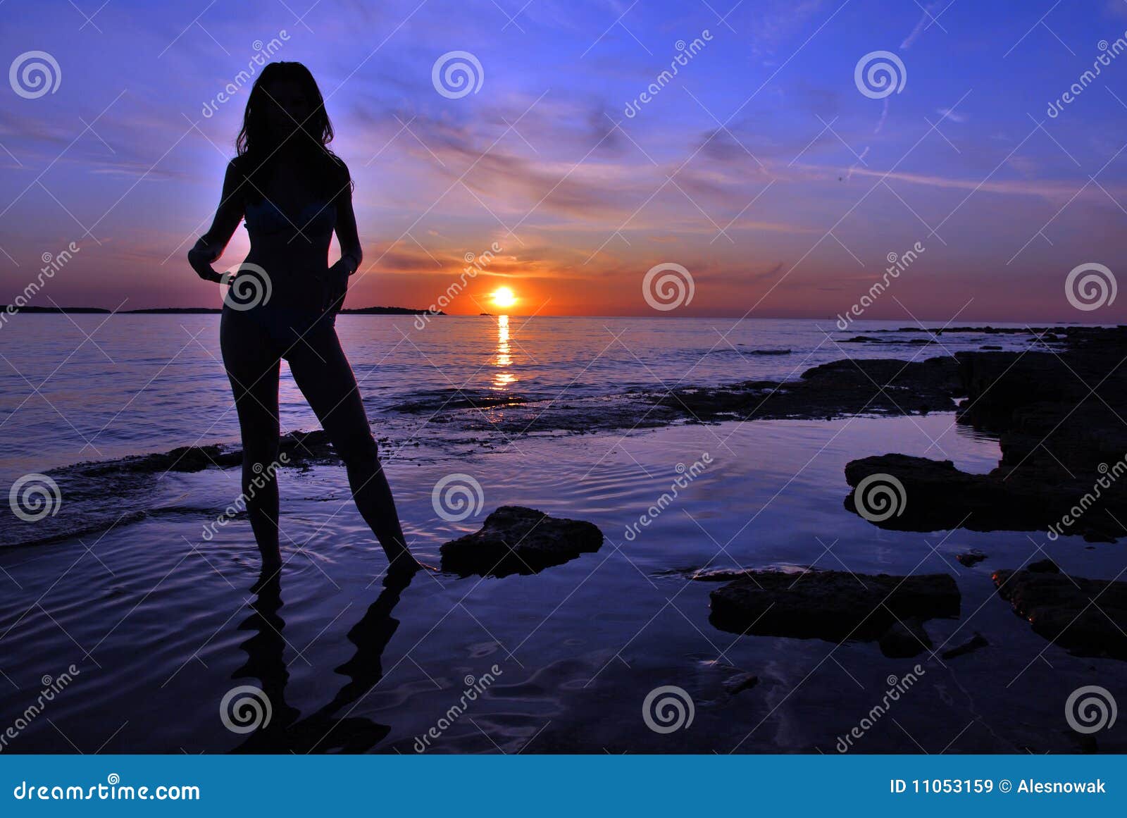 Woman and sunset stock image. Image of practise, freedom - 11053159