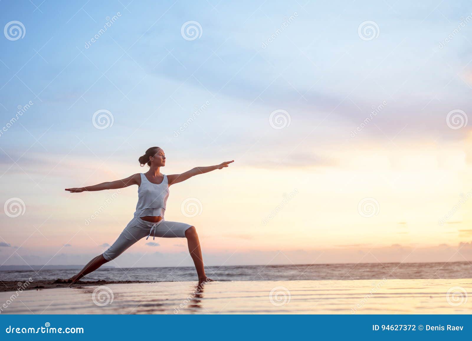 Woman at sunset stock photo. Image of relaxation, sunset - 94627372