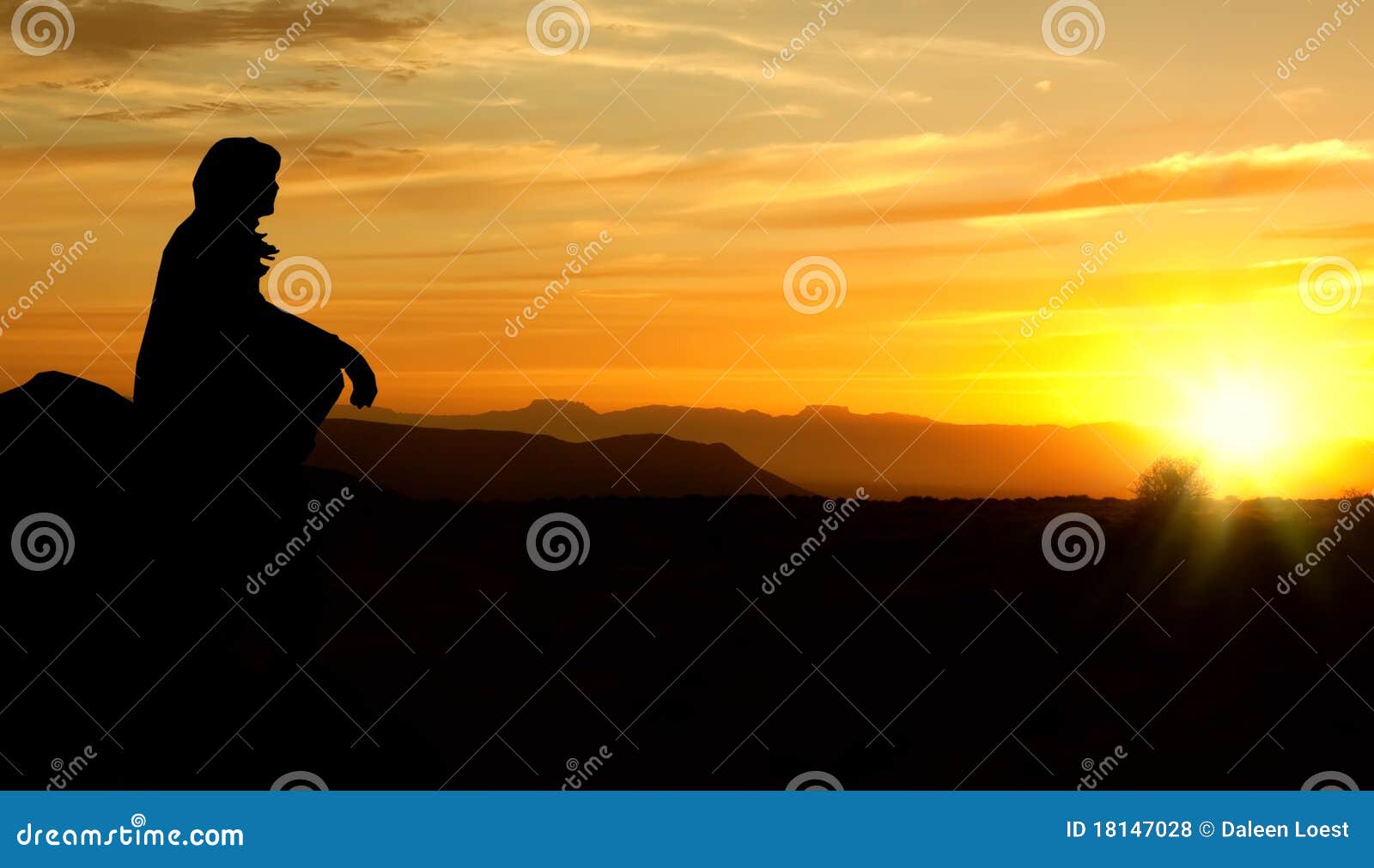 Sunset Silhouette Woman