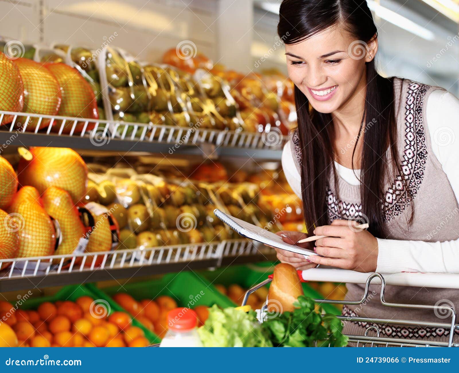 Woman in supermarket stock photo. Image of beautiful - 24739066