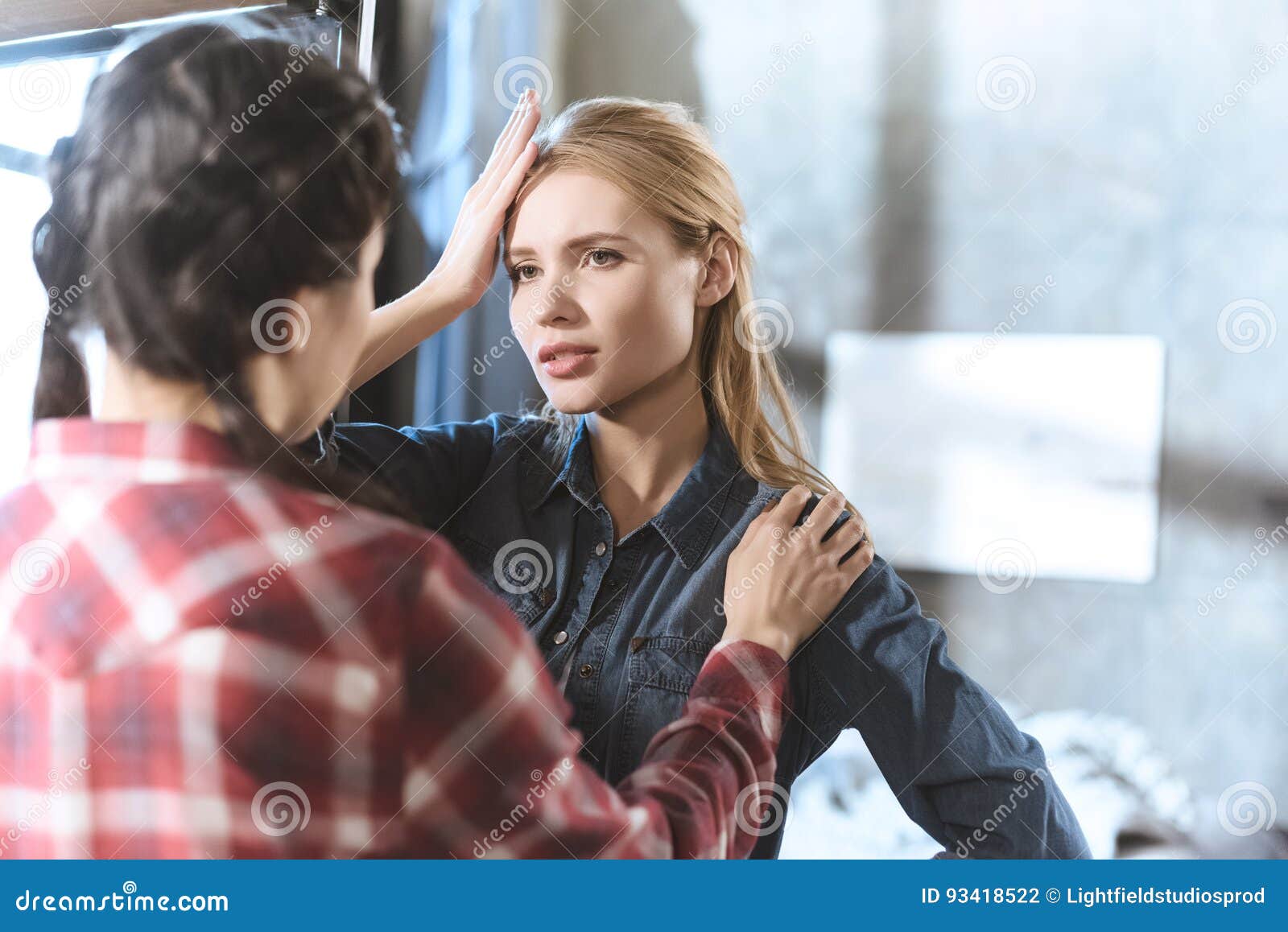 Woman Supporting Her Girlfriend in Depression Stock Photo - Image of ...