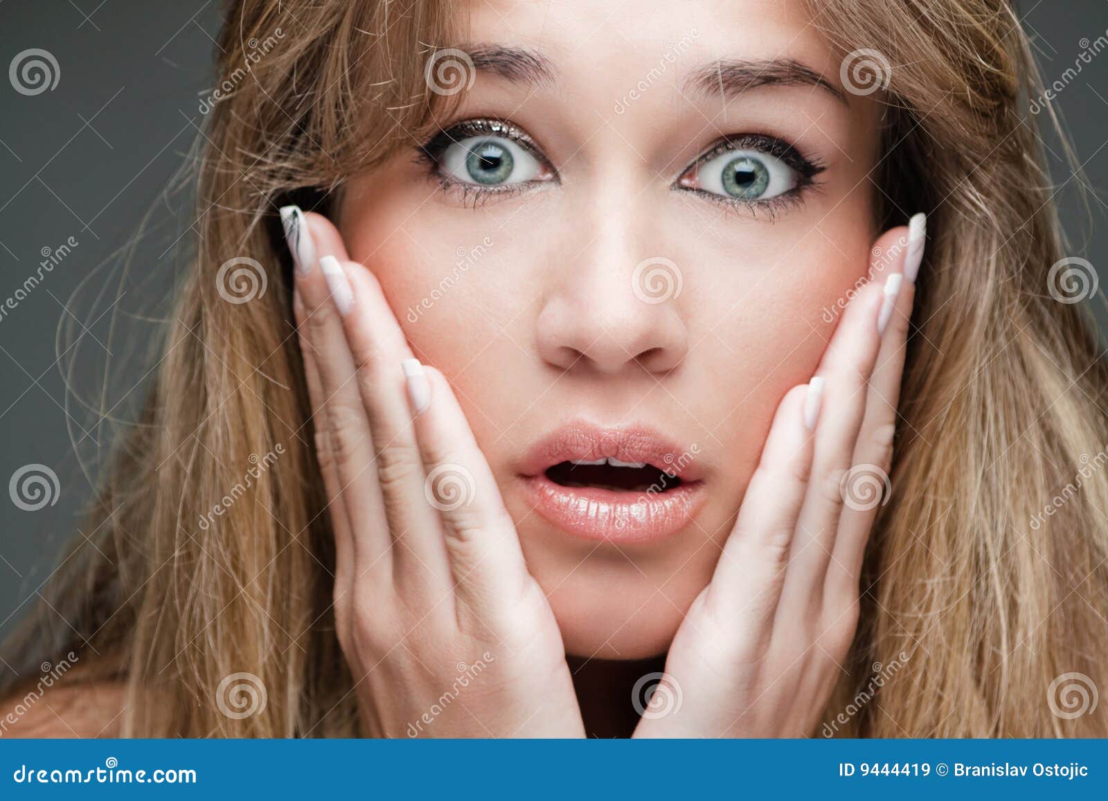Woman with Surprised Expression Stock Image - Image of horror ...