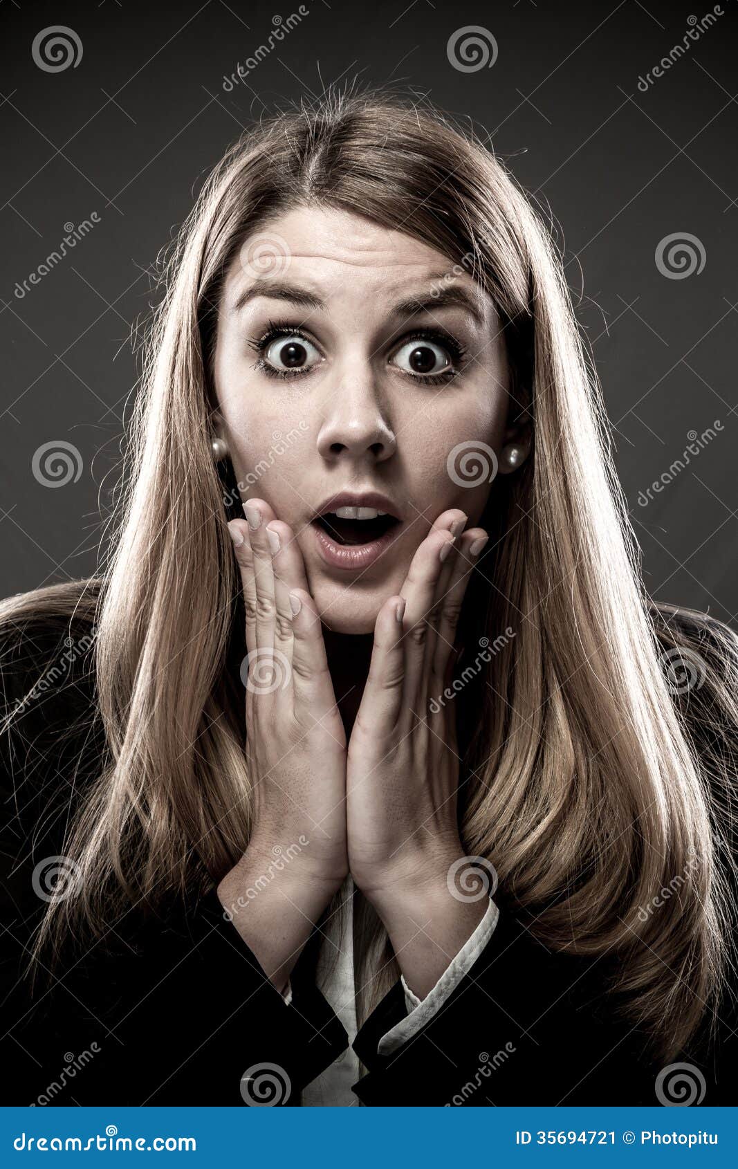 Woman surprised stock image. Image of caucasian, happy - 35694721