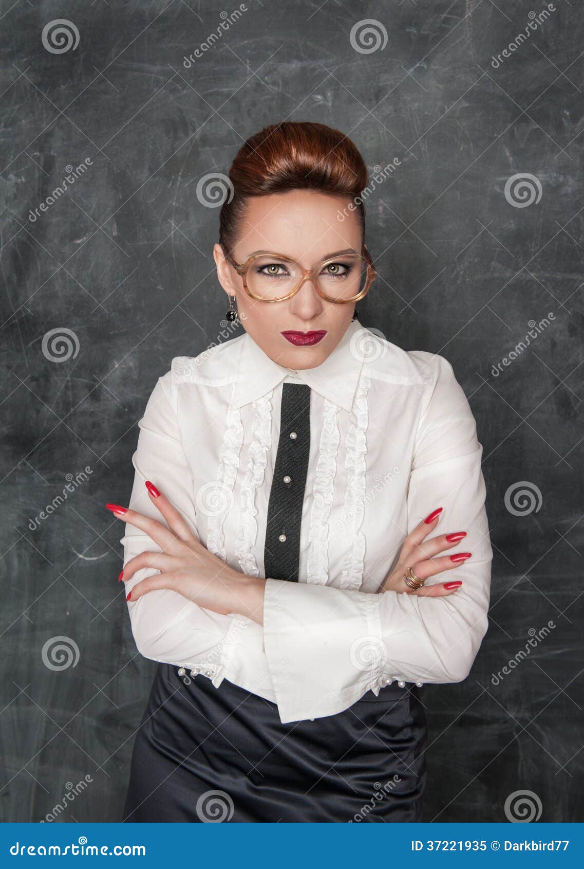 Woman with a Suspicious Expression Stock Image - Image of business ...