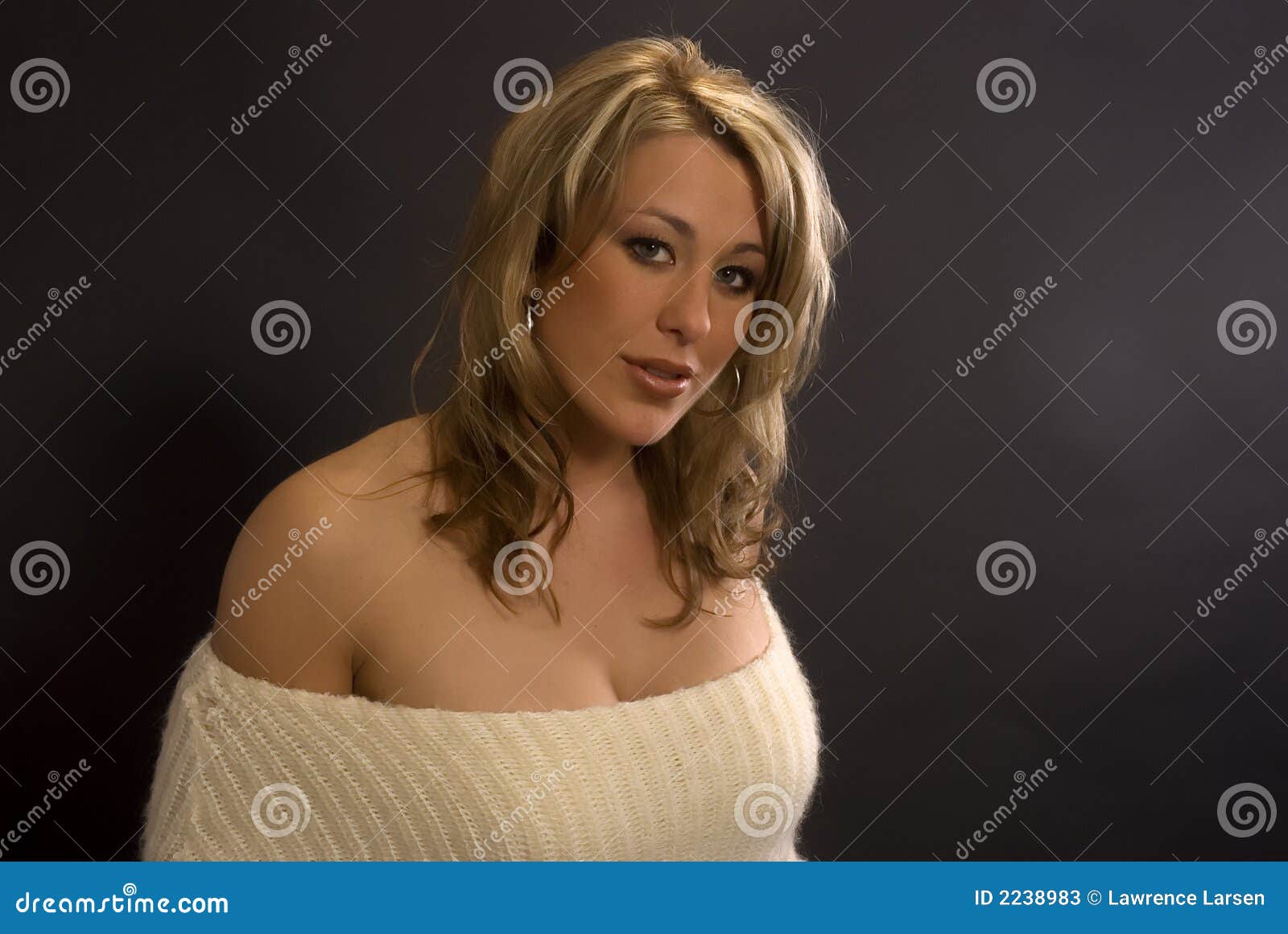 Woman in Sweater with Coy Look Stock Image - Image of fresh, lips: 2238983