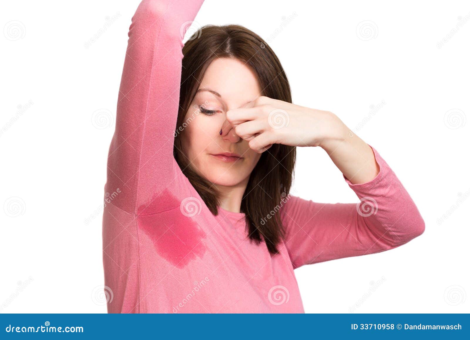 Woman Sweating Very Badly Under Armpit Stock Photo - Image of sweaty ...