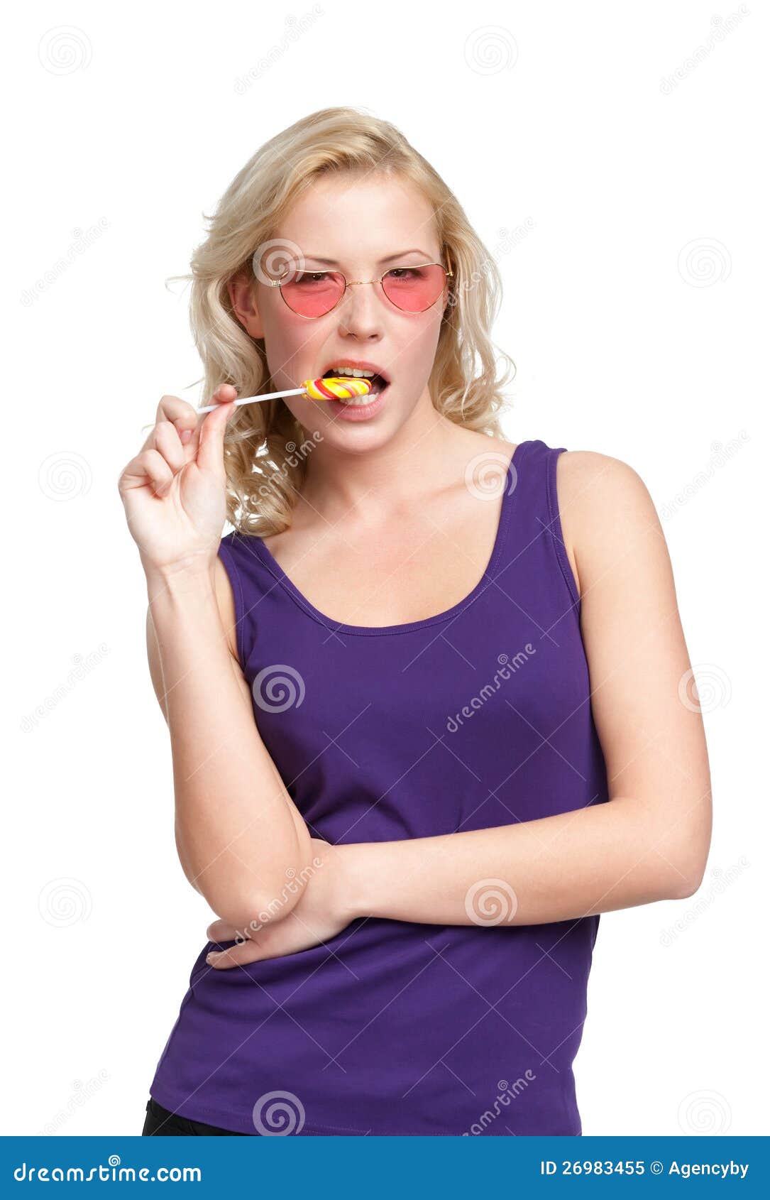 Woman with sweet stock image. Image of beautiful, cute - 26983455