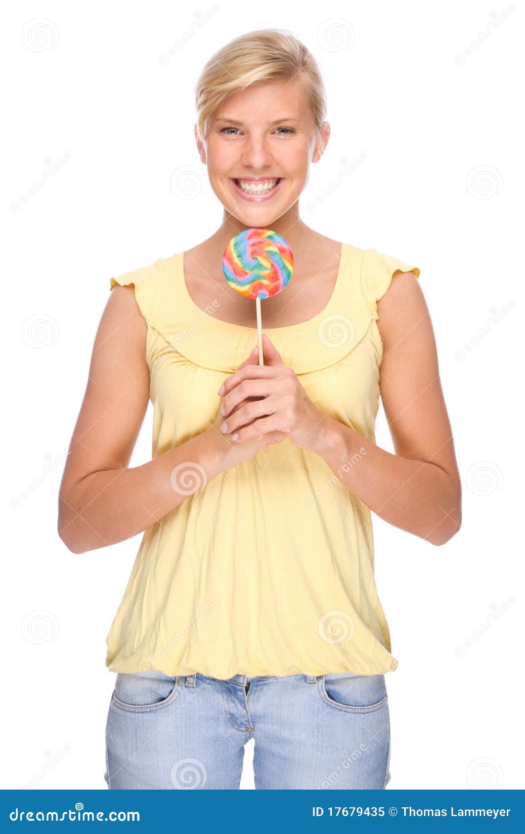 Woman with sweets stock image. Image of people, casual - 17679435