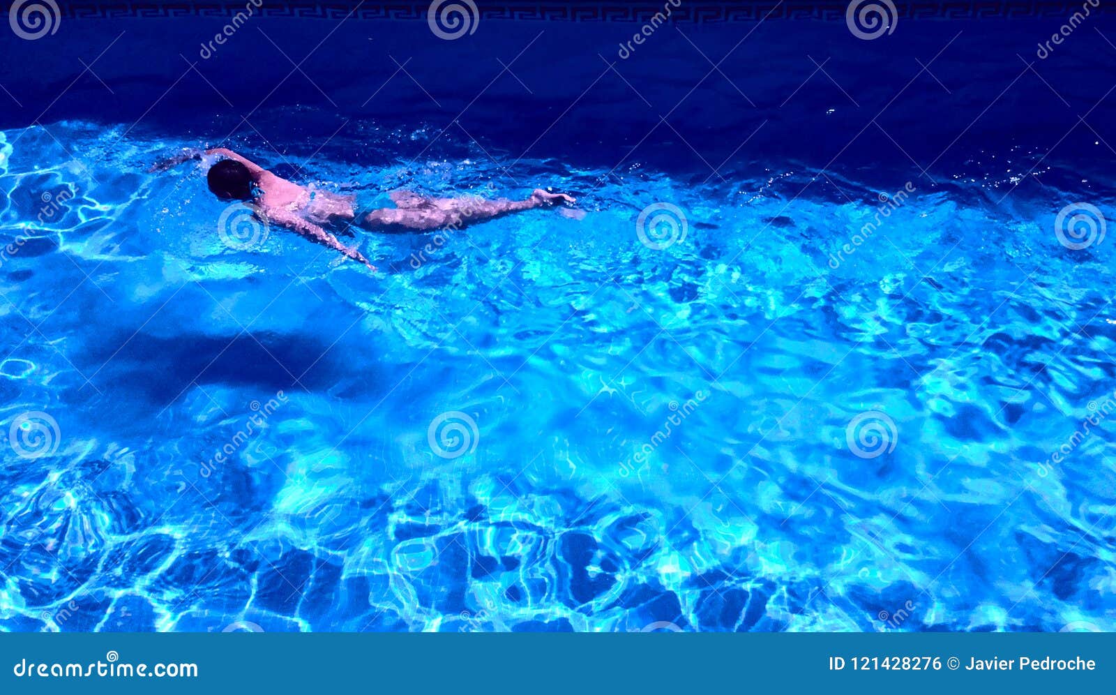 Woman Swimming in Blue Water Stock Photo - Image of summer, race: 121428276