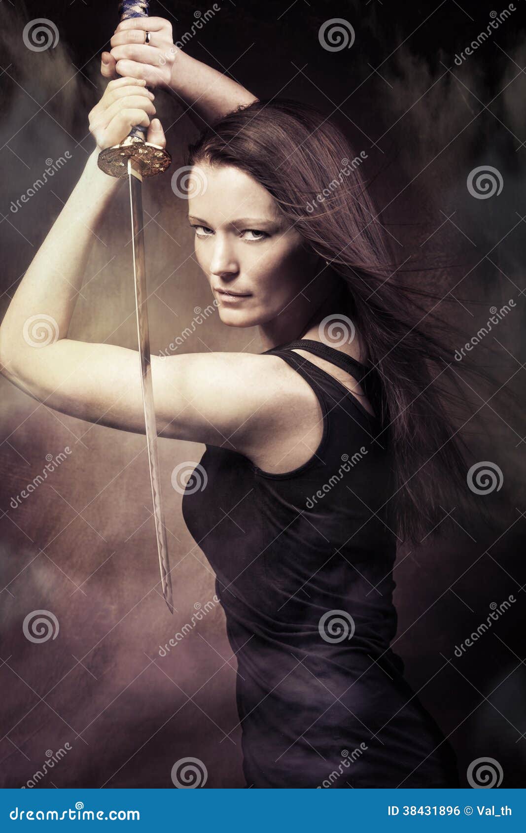 Woman with sword stock photo. Image of fitness, activity - 38431896
