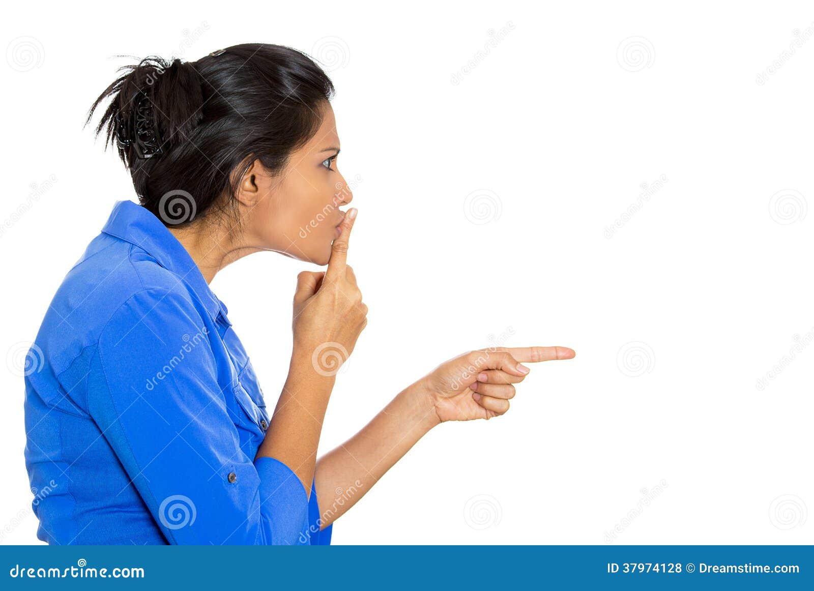 Woman sying silence, shh stock photo. Image of female - 37974128