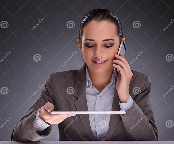 Woman with Tablet Computer in Business Concept Stock Image - Image of ... Woman with Tablet Computer in Business Concept Stock Image - Image of ...