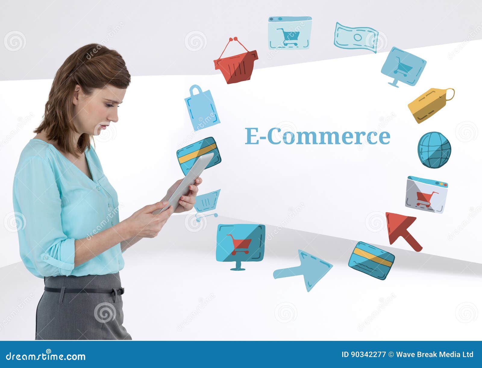 E Commerce Text Drawings Graphics Stock Illustrations – 3 E Commerce ...