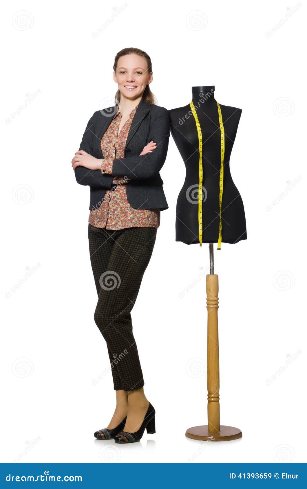 Woman tailor isolated stock image. Image of girl, couture - 41393659