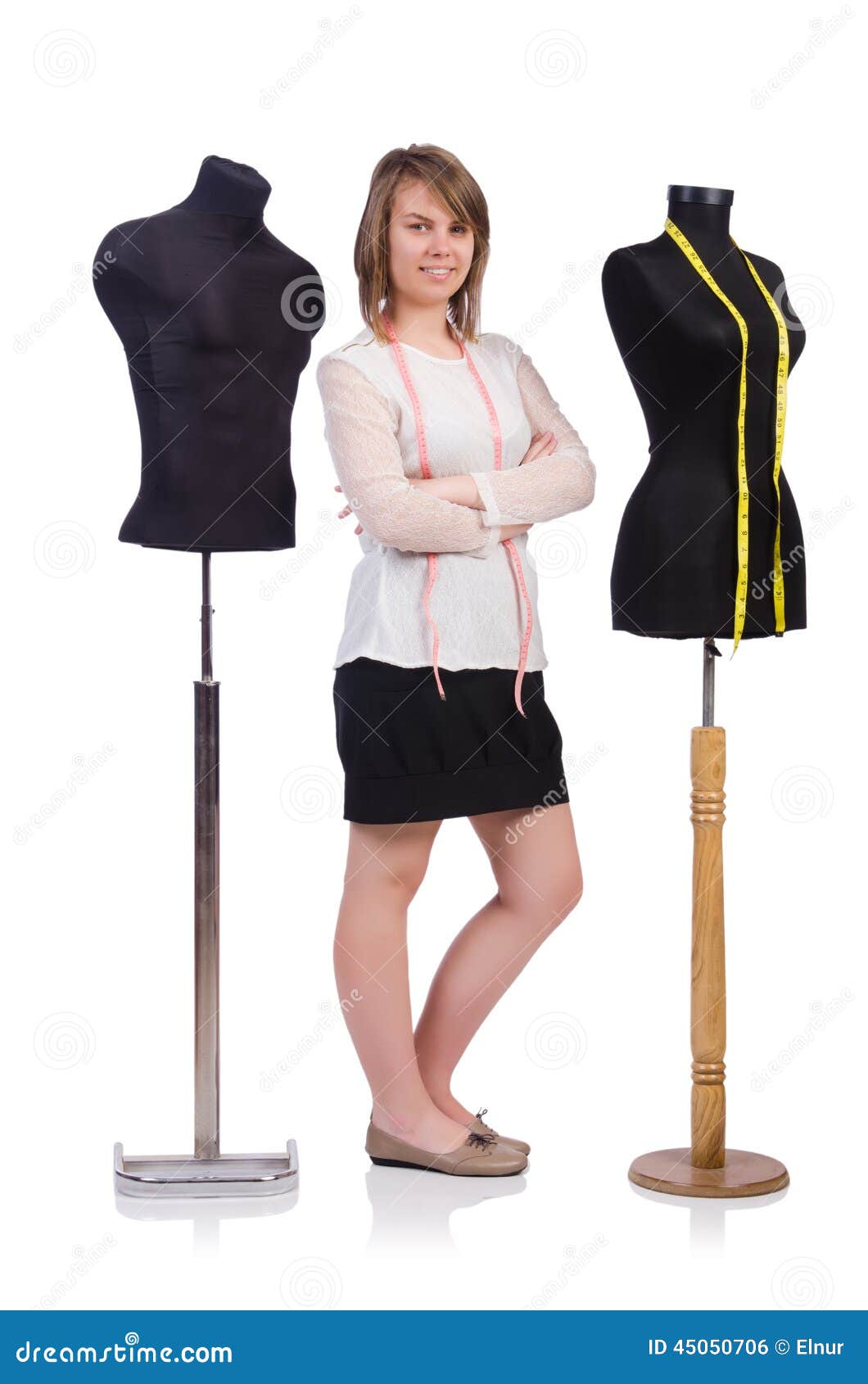 Woman tailor isolated stock photo. Image of couture, model - 45050706