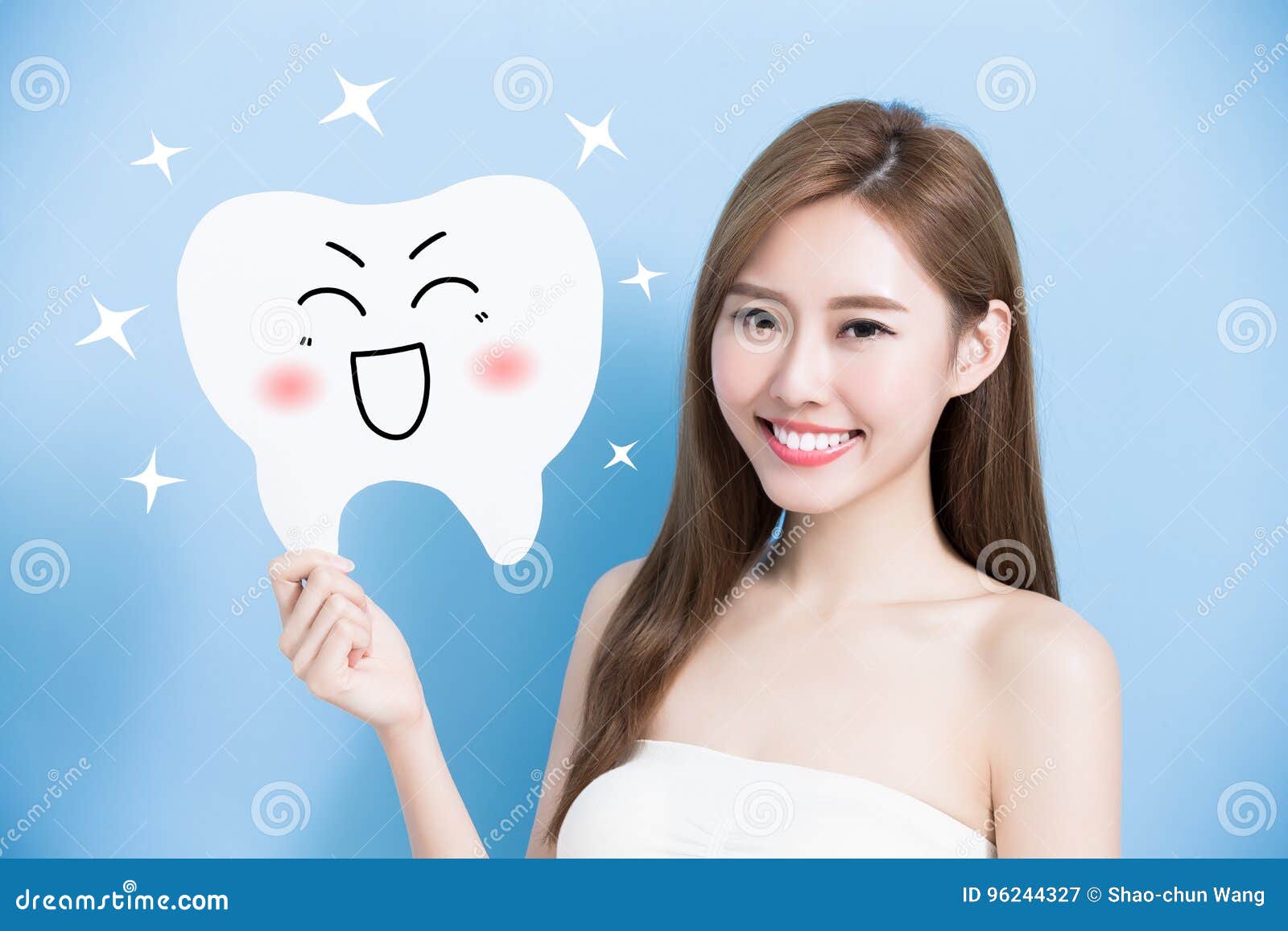 Woman take cute tooth stock image. Image of asian, lips - 96244327